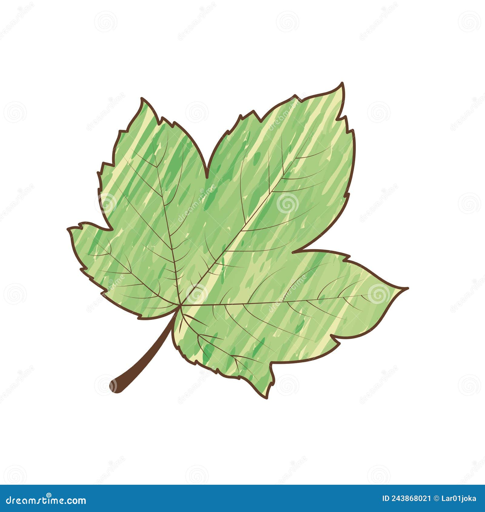 Isolated Autumn Leaf Texture Style Vector Stock Vector - Illustration ...