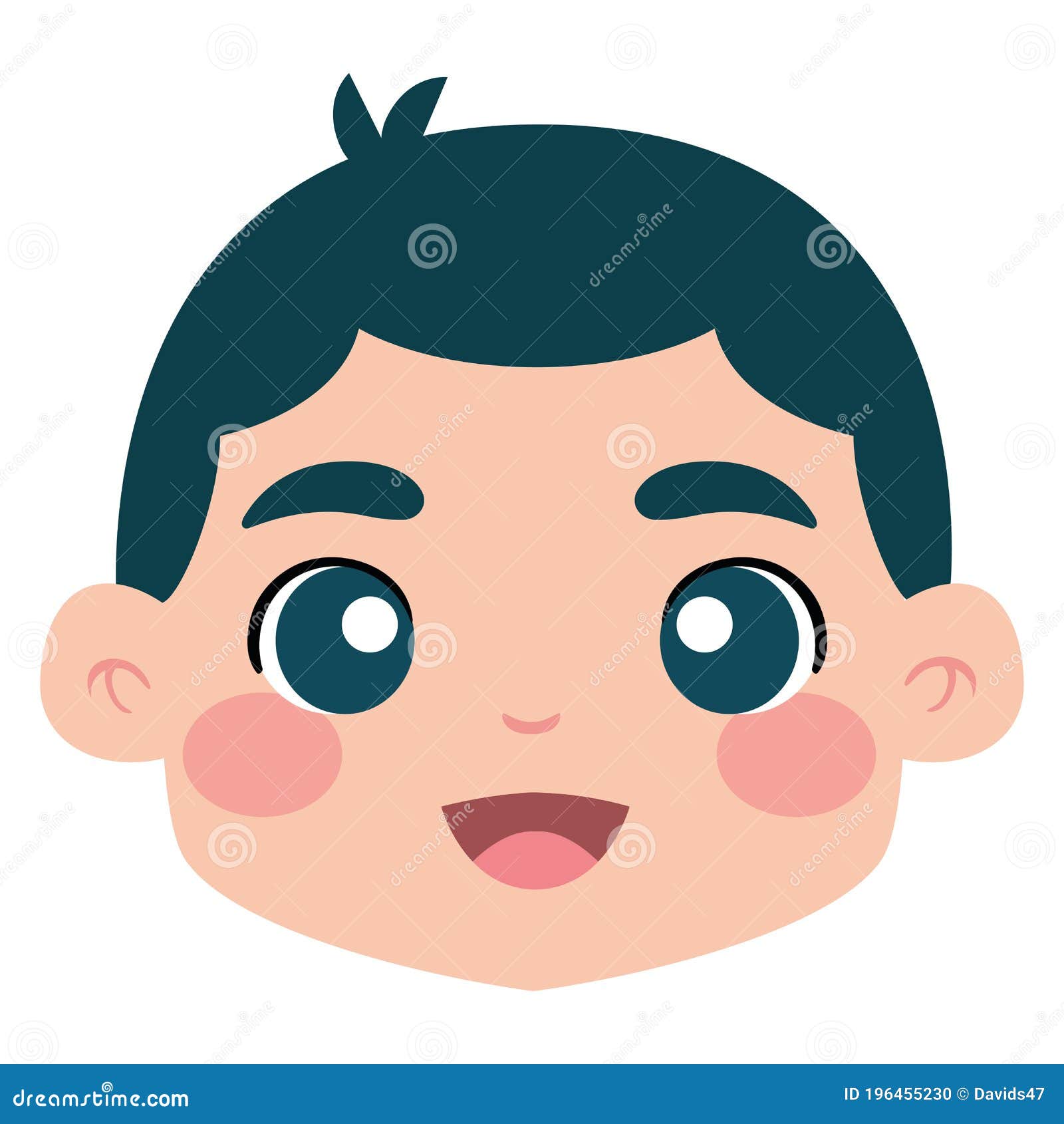 Avatar of a boy cartoon stock vector. Illustration of avatar - 196455230