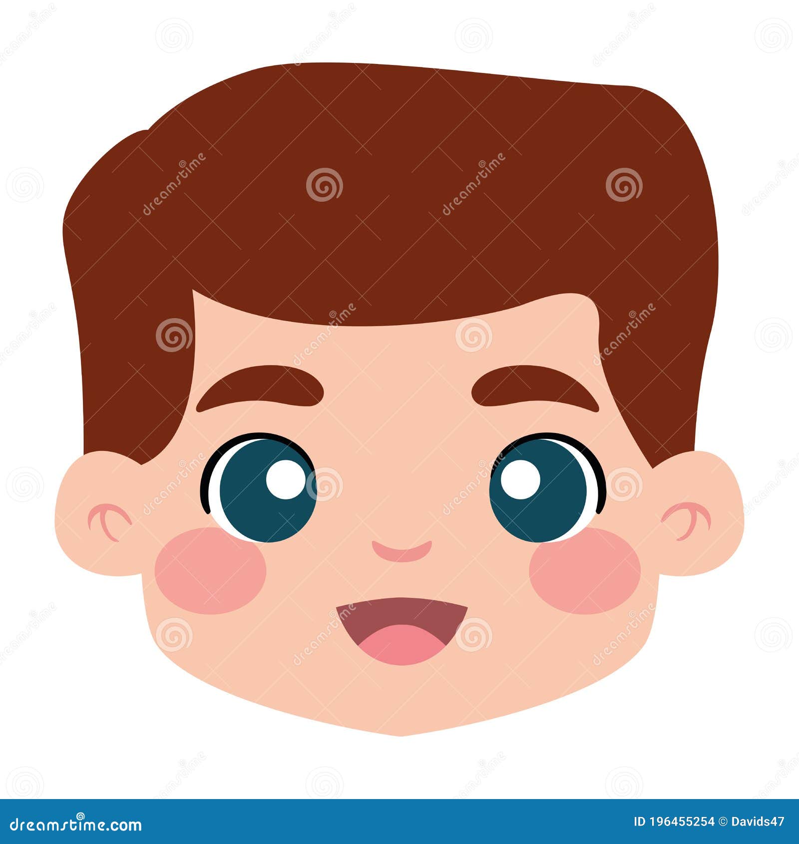 Avatar of a boy cartoon stock vector. Illustration of vector - 196455254