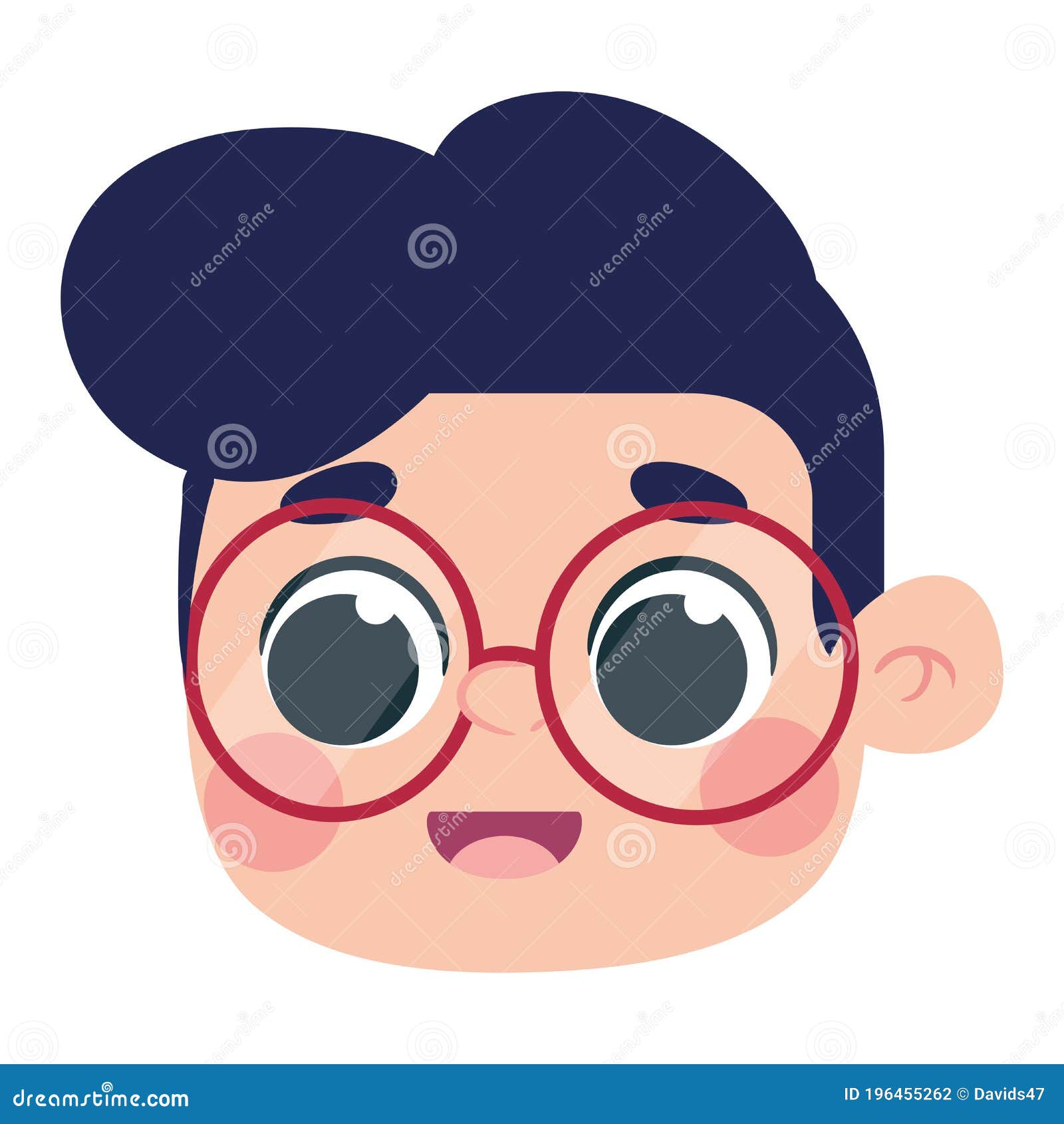 Avatar of a boy cartoon stock vector. Illustration of clipart - 196455262