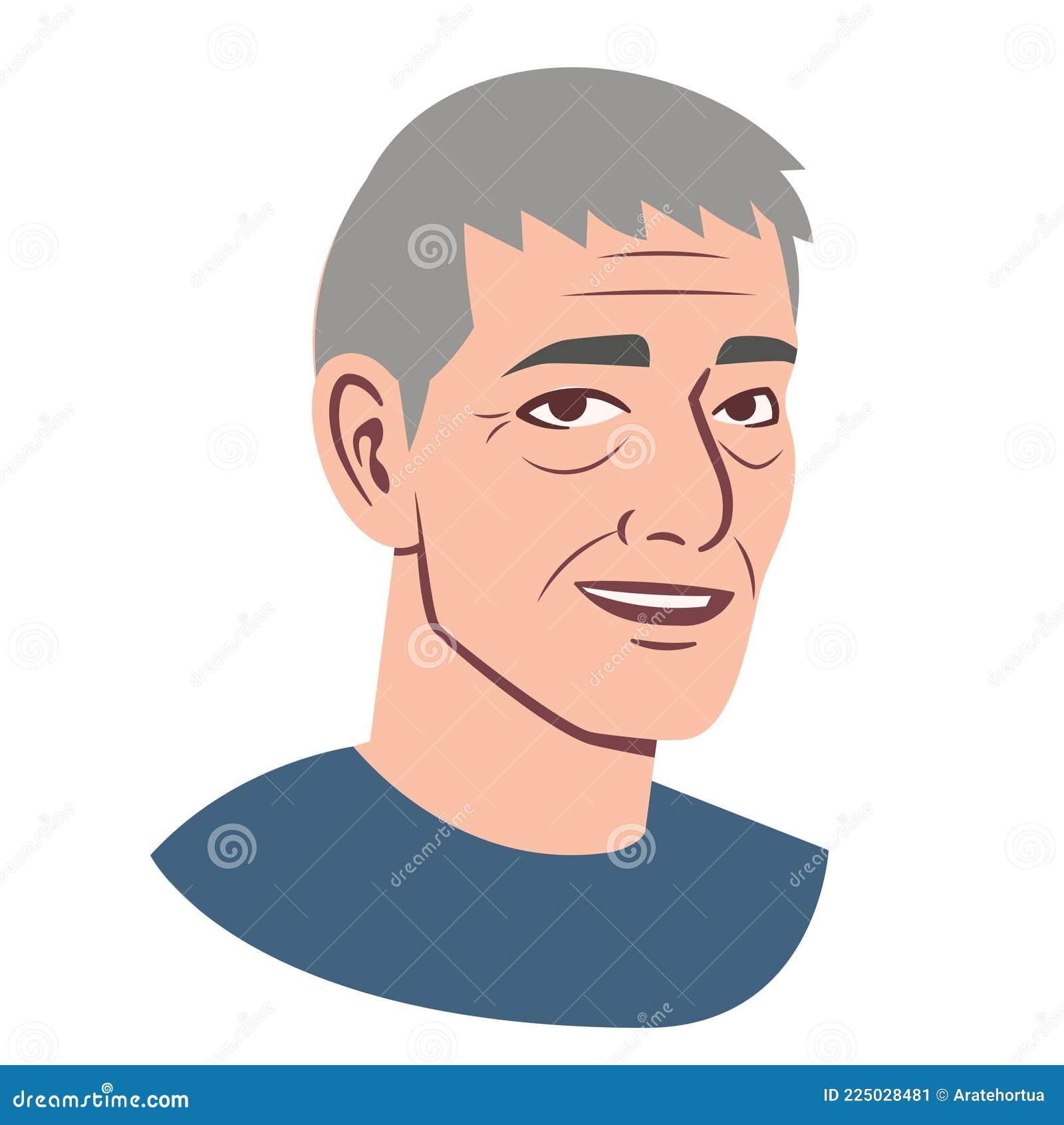 Isolated Avatar of an Old Man Stock Vector - Illustration of icon, user ...