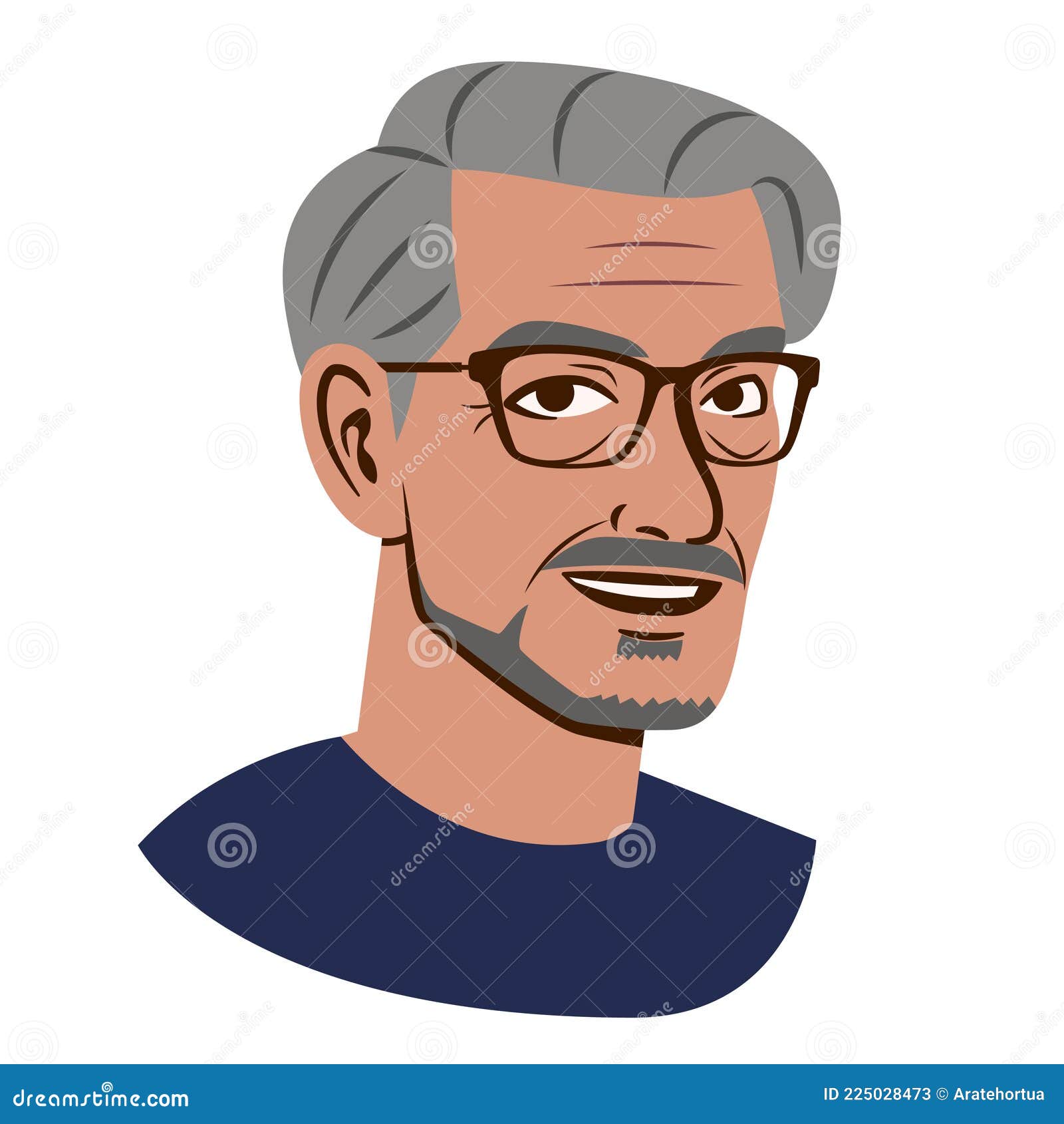 Isolated Avatar of an Old Man Stock Vector - Illustration of human ...