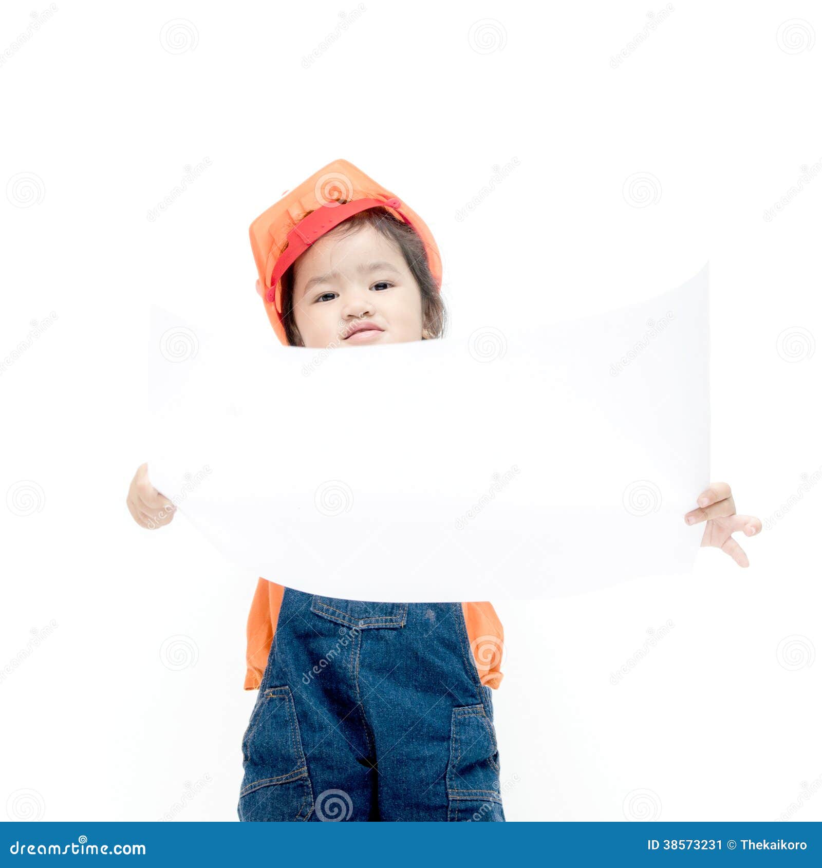 Isolated Baby Girl Engineer Stock Image - Image of laborer, hardhat ...