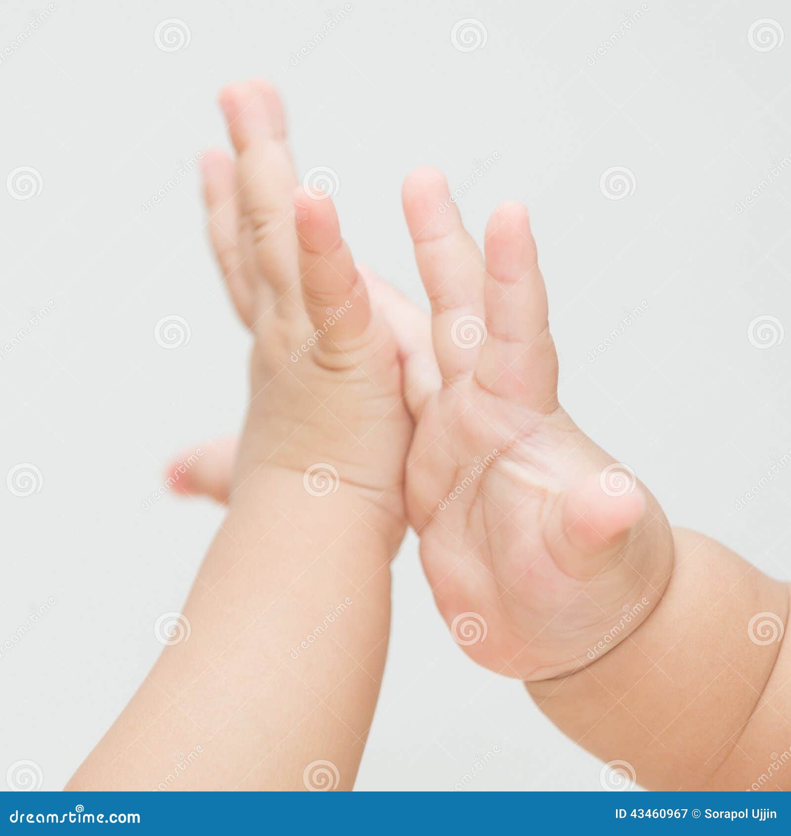 Isolated Baby Hand Touching Stock Image - Image of hand, girl: 43460967