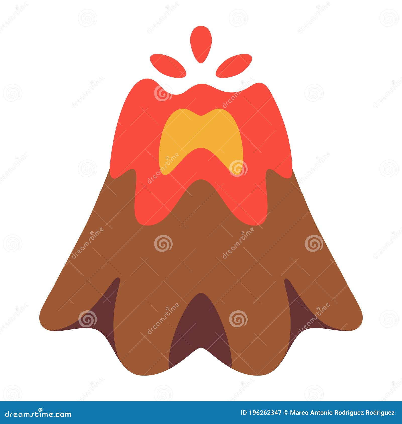 Isolated baby volcano stock vector. Illustration of dinosaur - 196262347