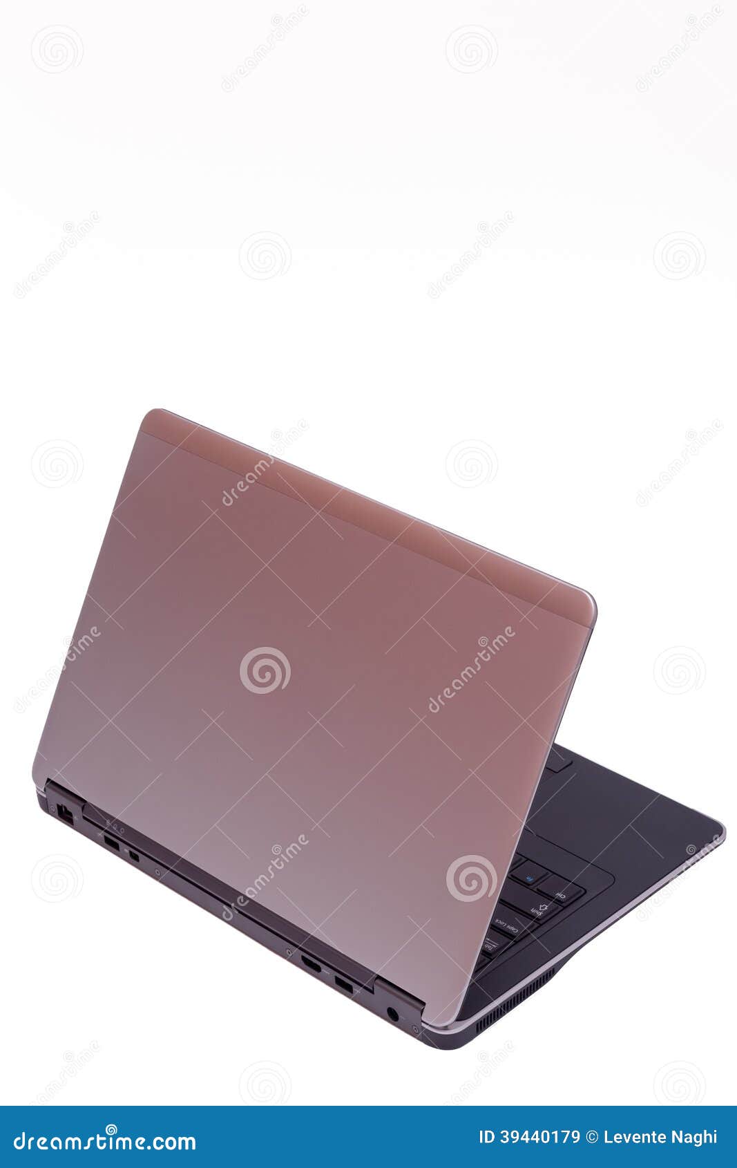Isolated Back Facing Laptop Stock Image - Image of device, business ...