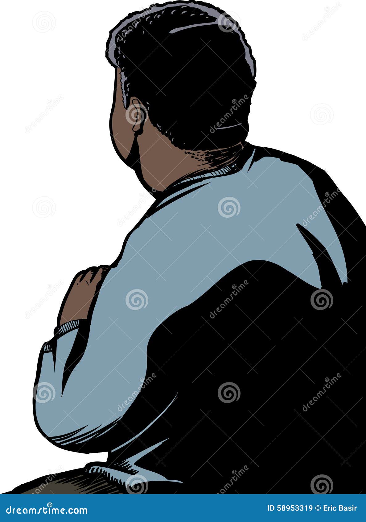 Crouching Person Back View