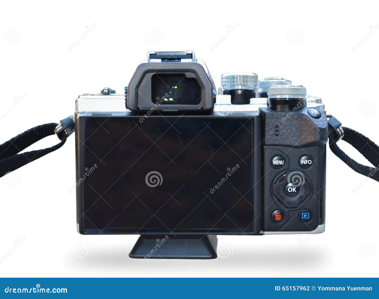 Isolated Back Side of Digital Camera with White Background Stock Photo ...