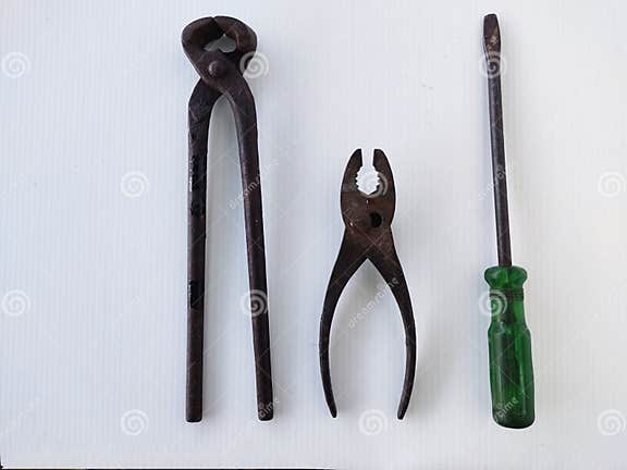 Isolated Background Different Types of Hand Tools, Stock Photo - Image ...