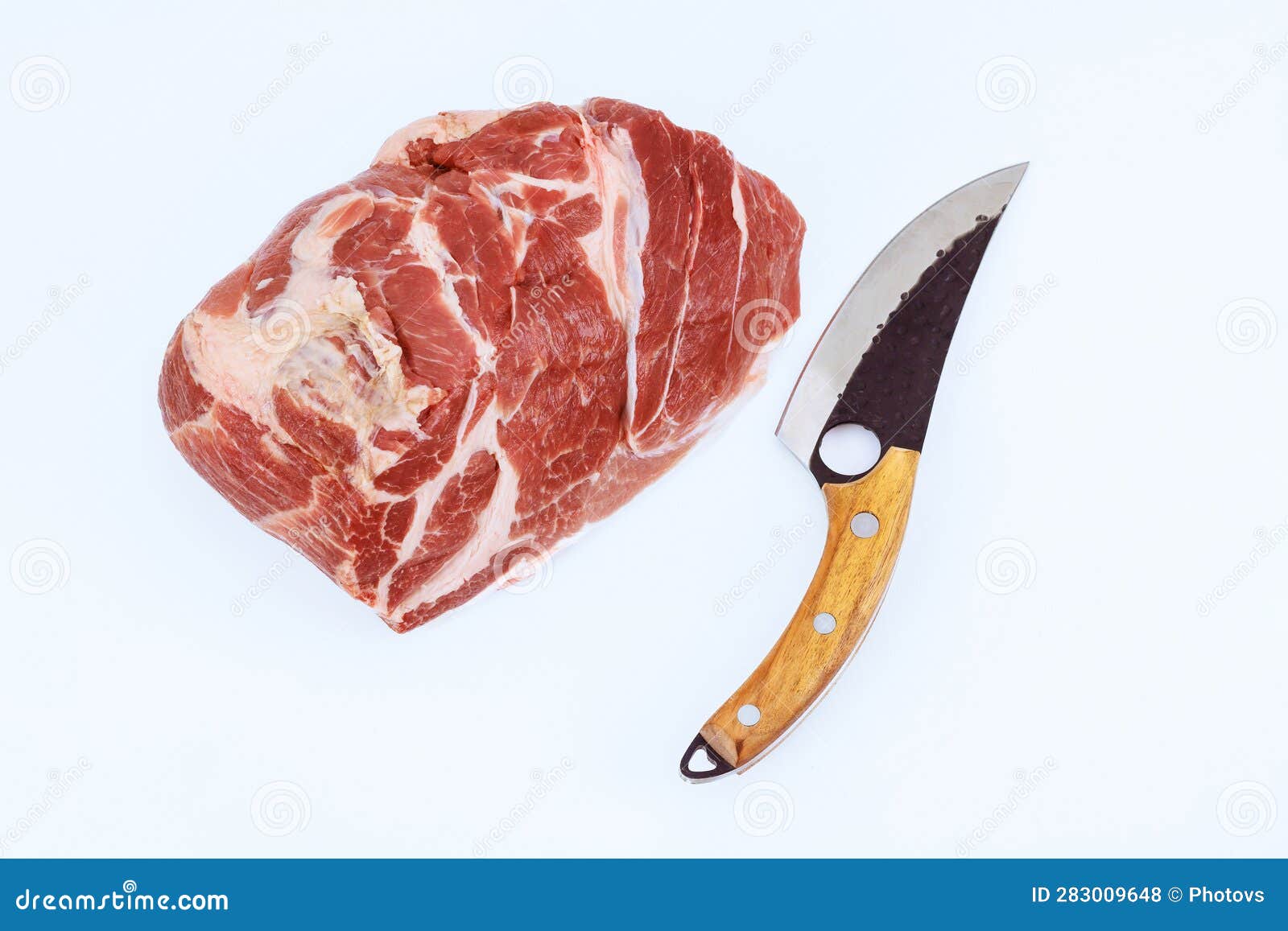 Isolated Background Emphasizes Visual Appeal of Raw Pork Meat Large ...