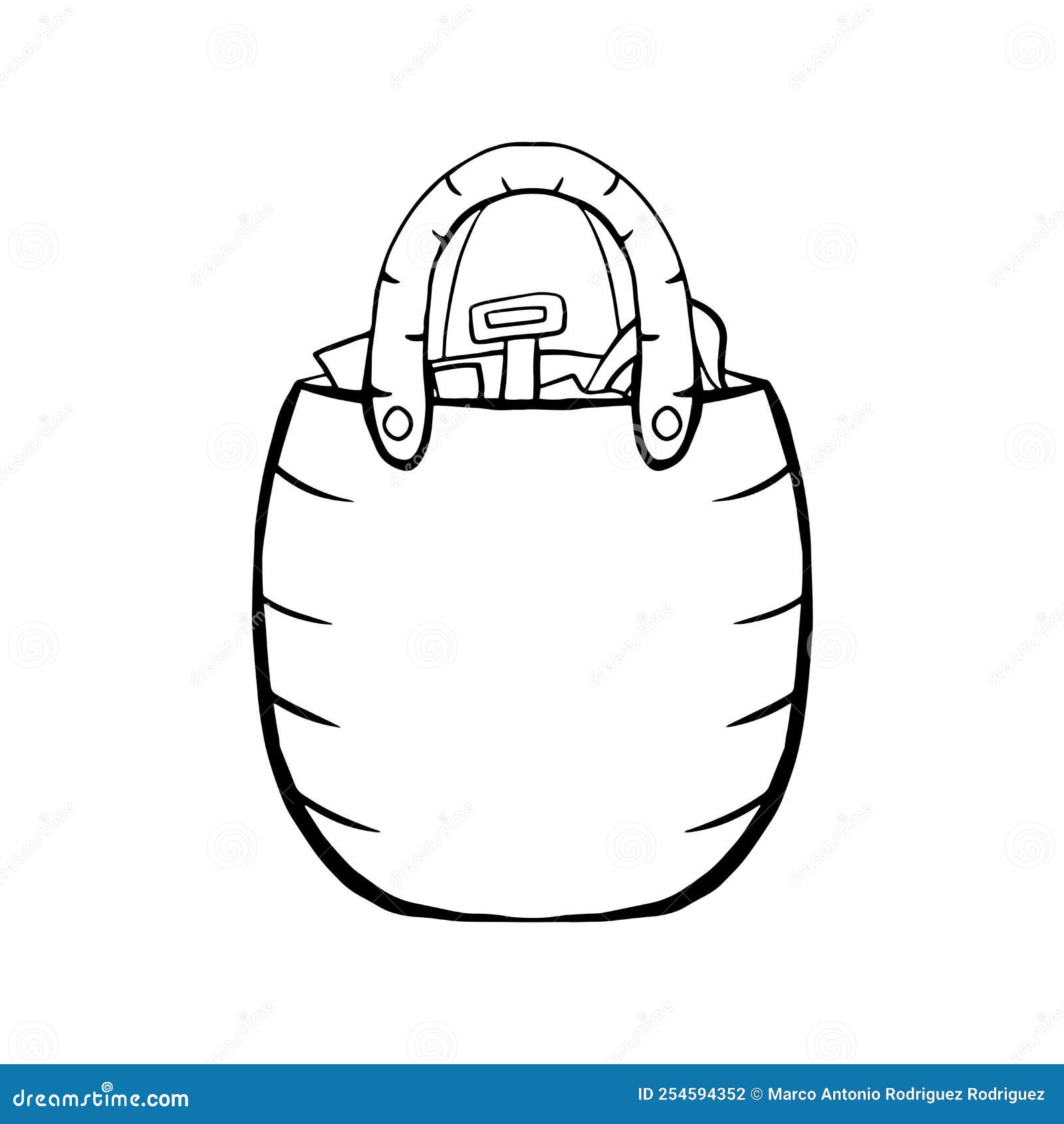 Isolated Bag Beach Draw Vector Illustration Stock Vector - Illustration ...