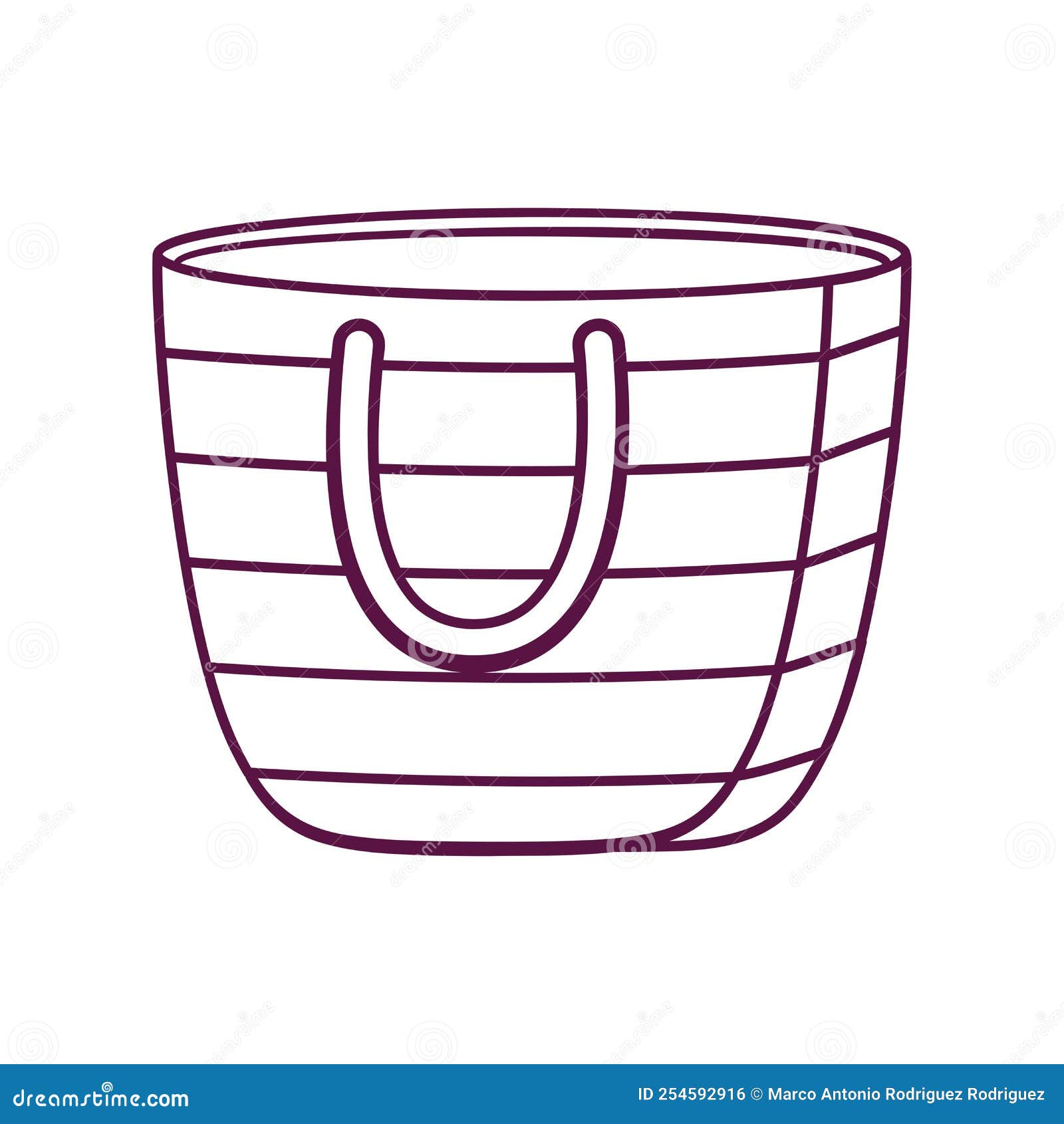 Isolated Bag Draw Beach Vector Illustration Stock Vector - Illustration ...
