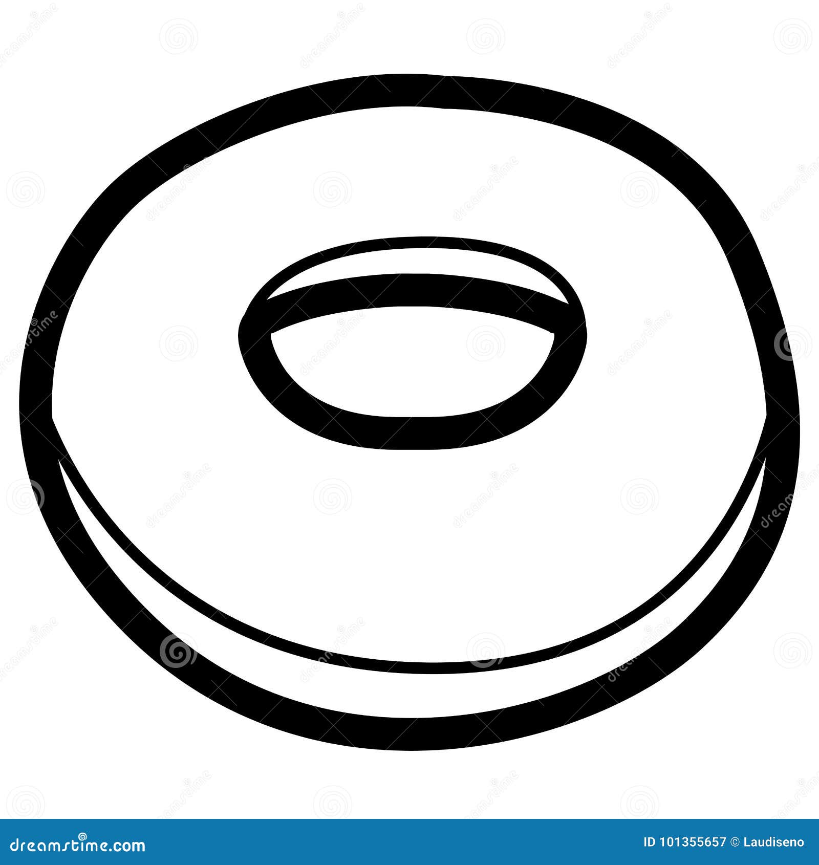 Isolated bagel outline stock vector. Illustration of pictogram - 101355657
