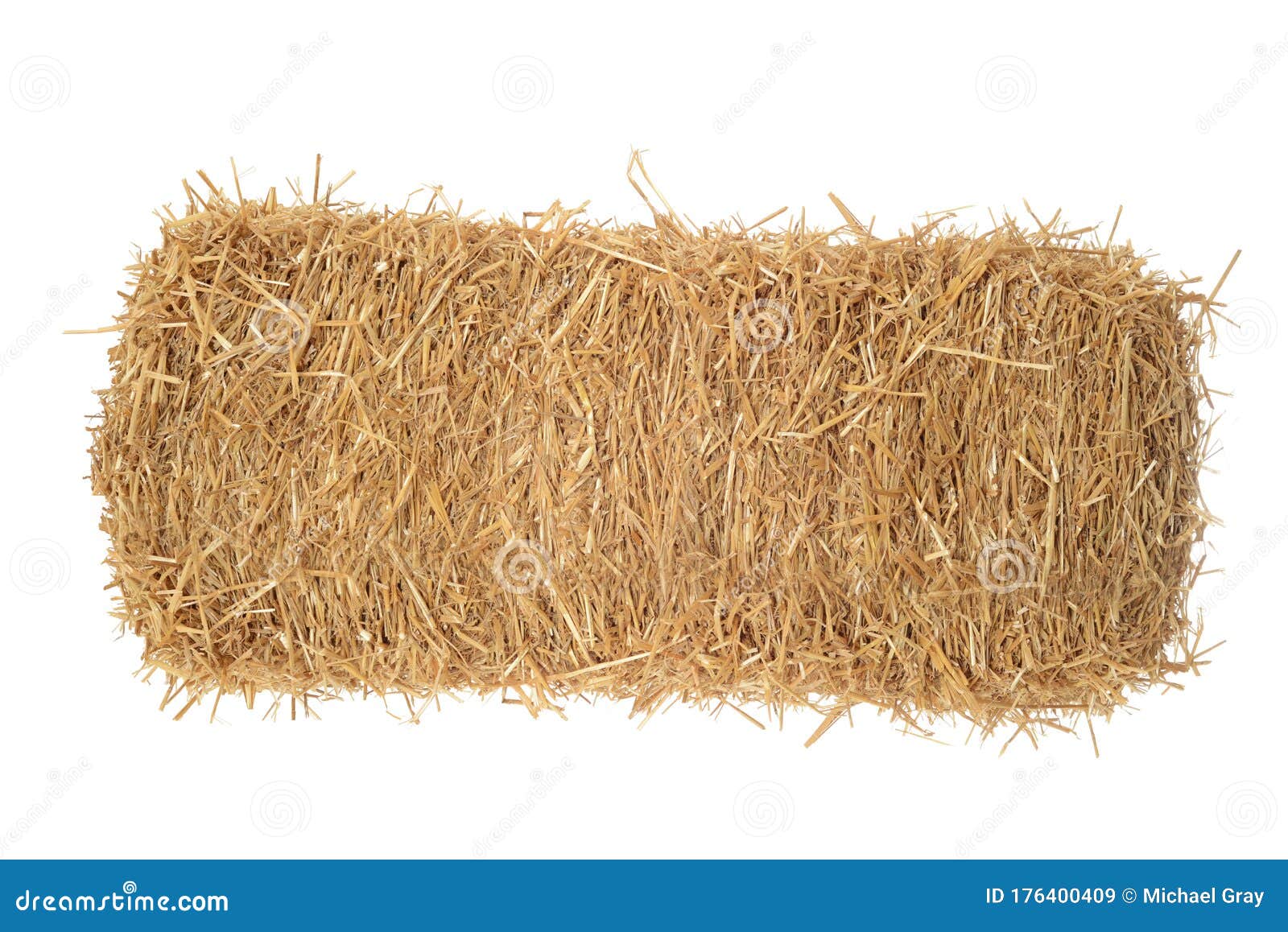 Isolated Bale of Hay on White Stock Image - Image of horizontal, object ...