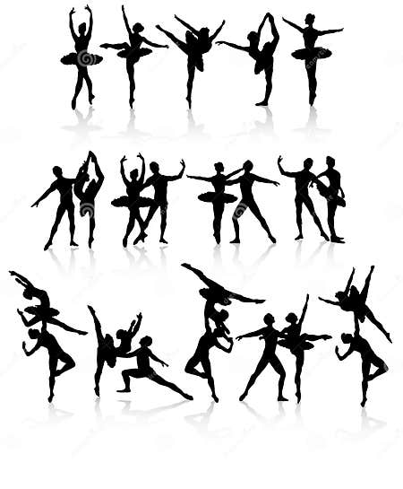 Isolated ballet dancers stock vector. Illustration of female - 10033131