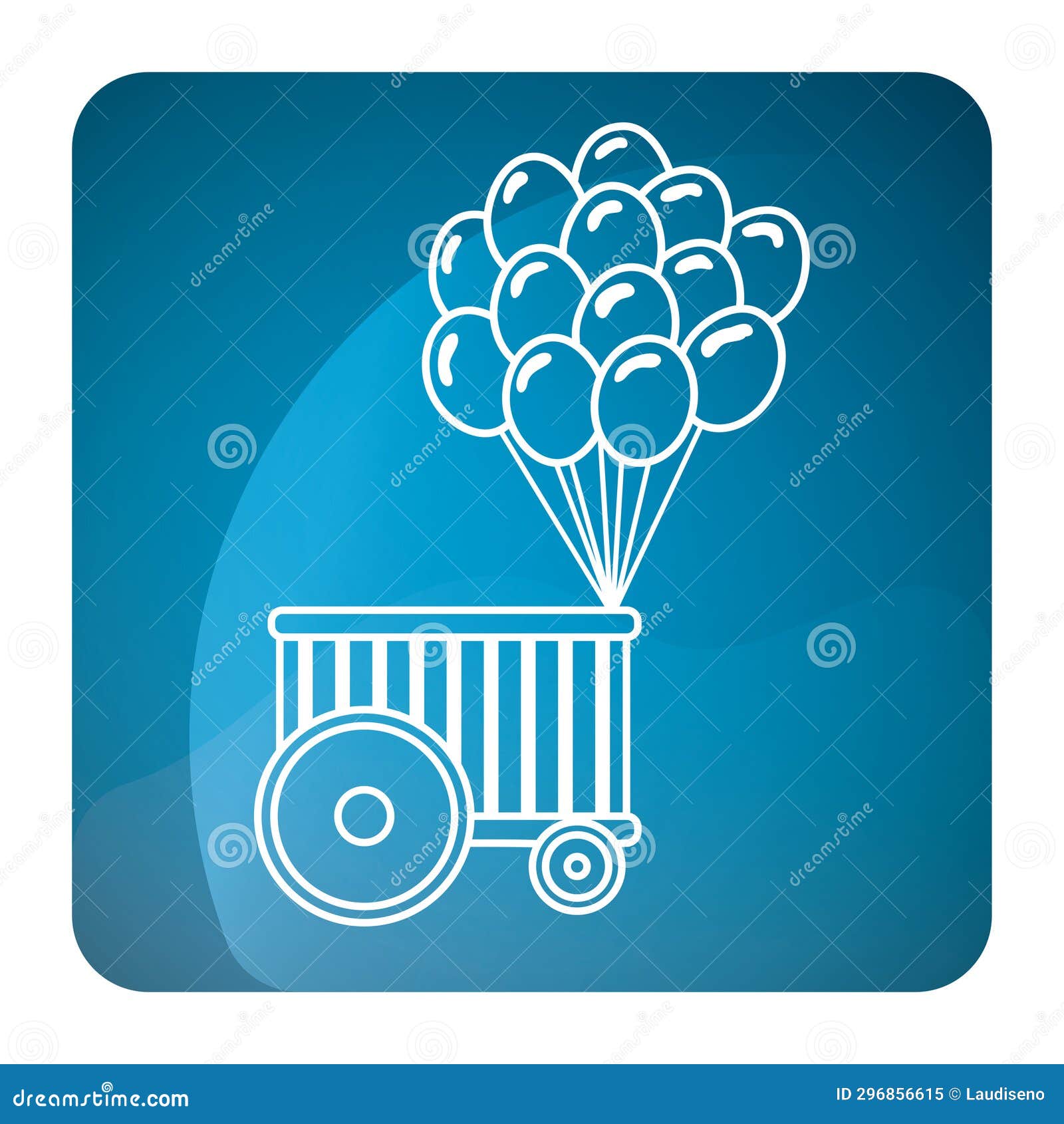 Isolated Balloons Carnival Cart Icon Vector Stock Vector - Illustration ...