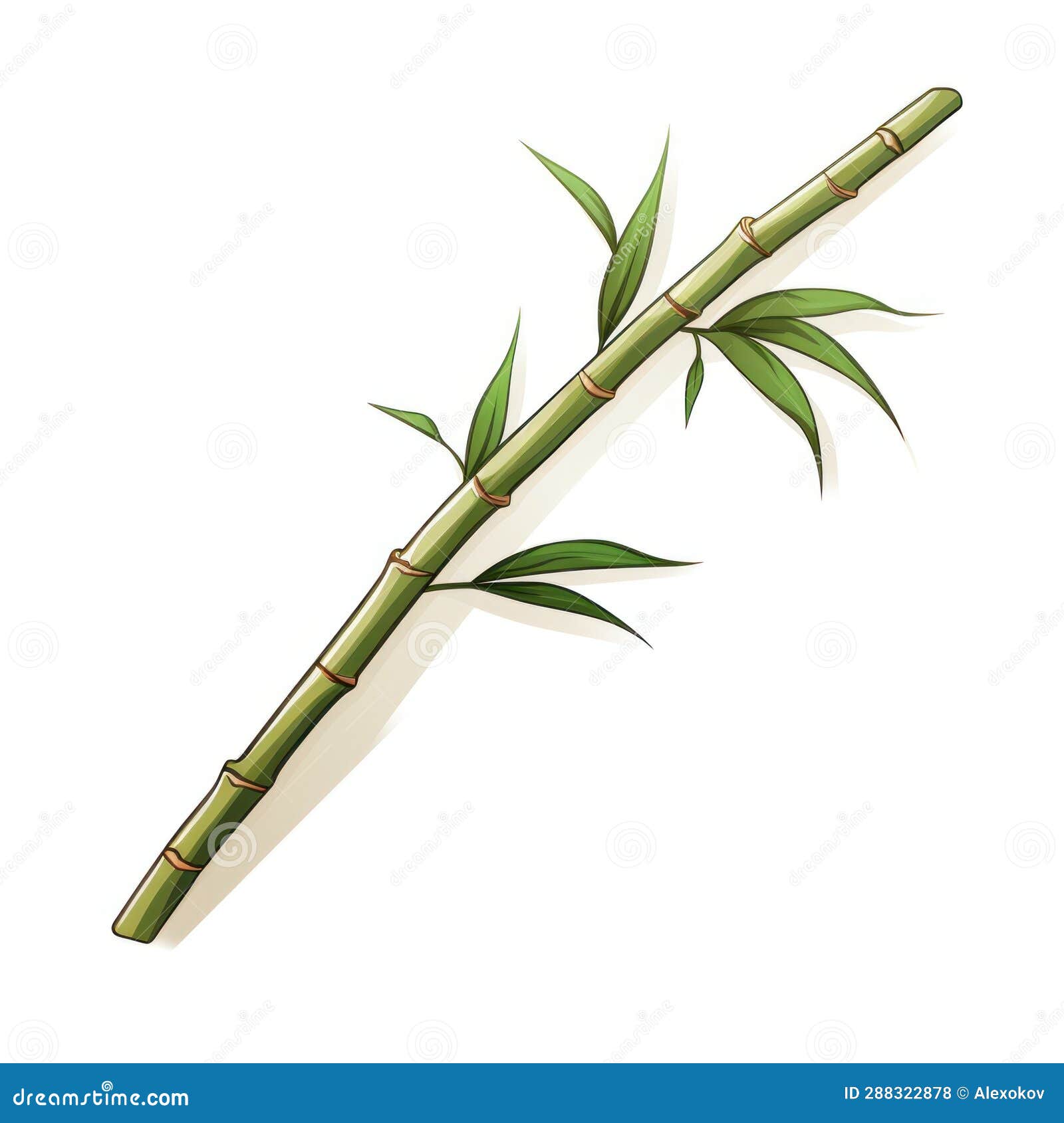 Isolated Bamboo Stick on White Background AI Generated Stock ...