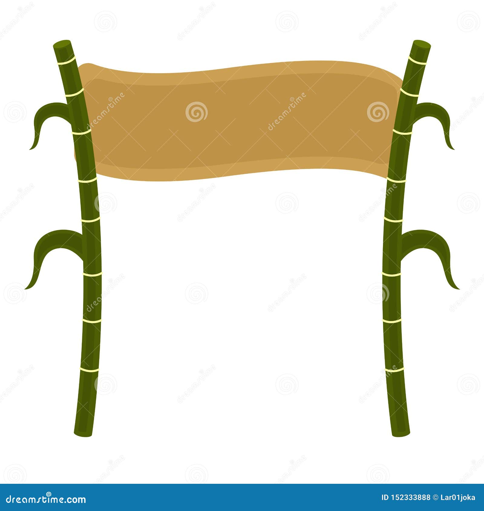 Isolated Banner with Bamboo Sticks Stock Vector - Illustration of ...