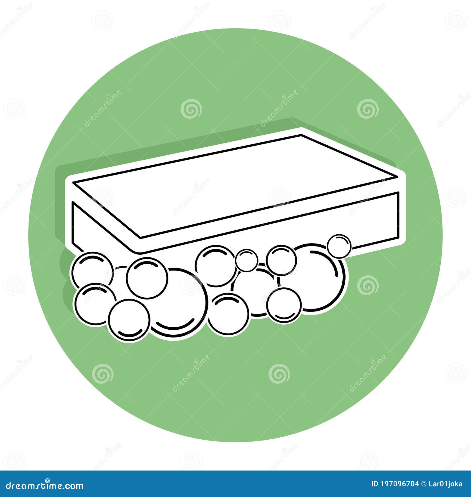 Isolated bar soap icon stock vector. Illustration of bathroom - 197096704