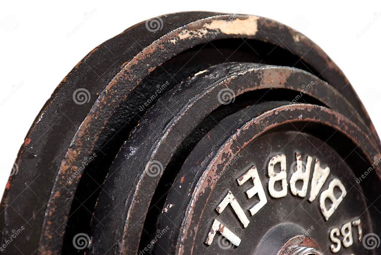 Isolated Barbells stock photo. Image of deteriorating - 3822662