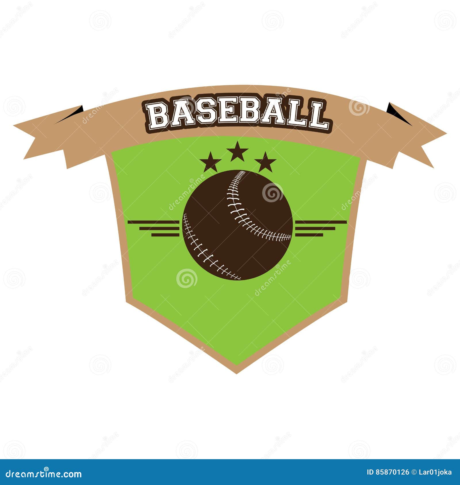 Isolated baseball emblem stock vector. Illustration of ribbon - 85870126