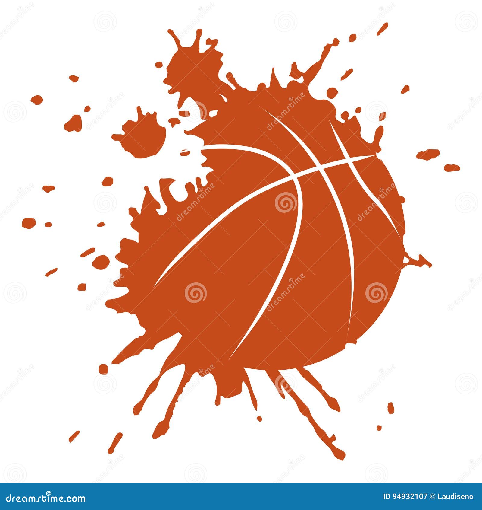 Isolated basketball ball stock illustration. Illustration of single ...