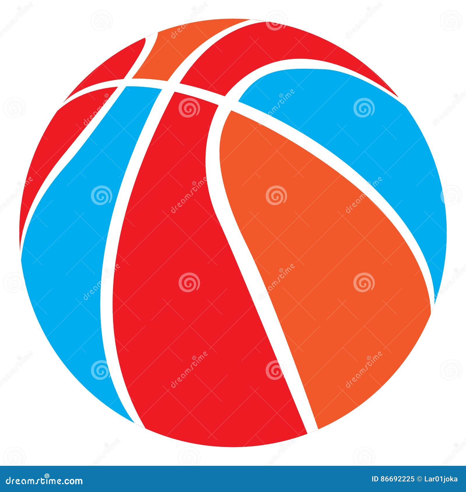 Isolated basketball ball stock vector. Illustration of vector - 86692225