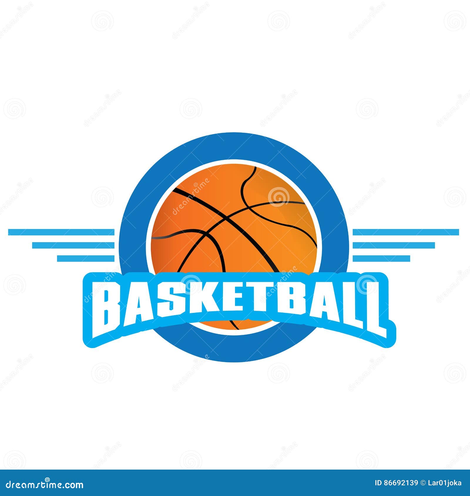 Isolated basketball emblem stock vector. Illustration of game - 86692139