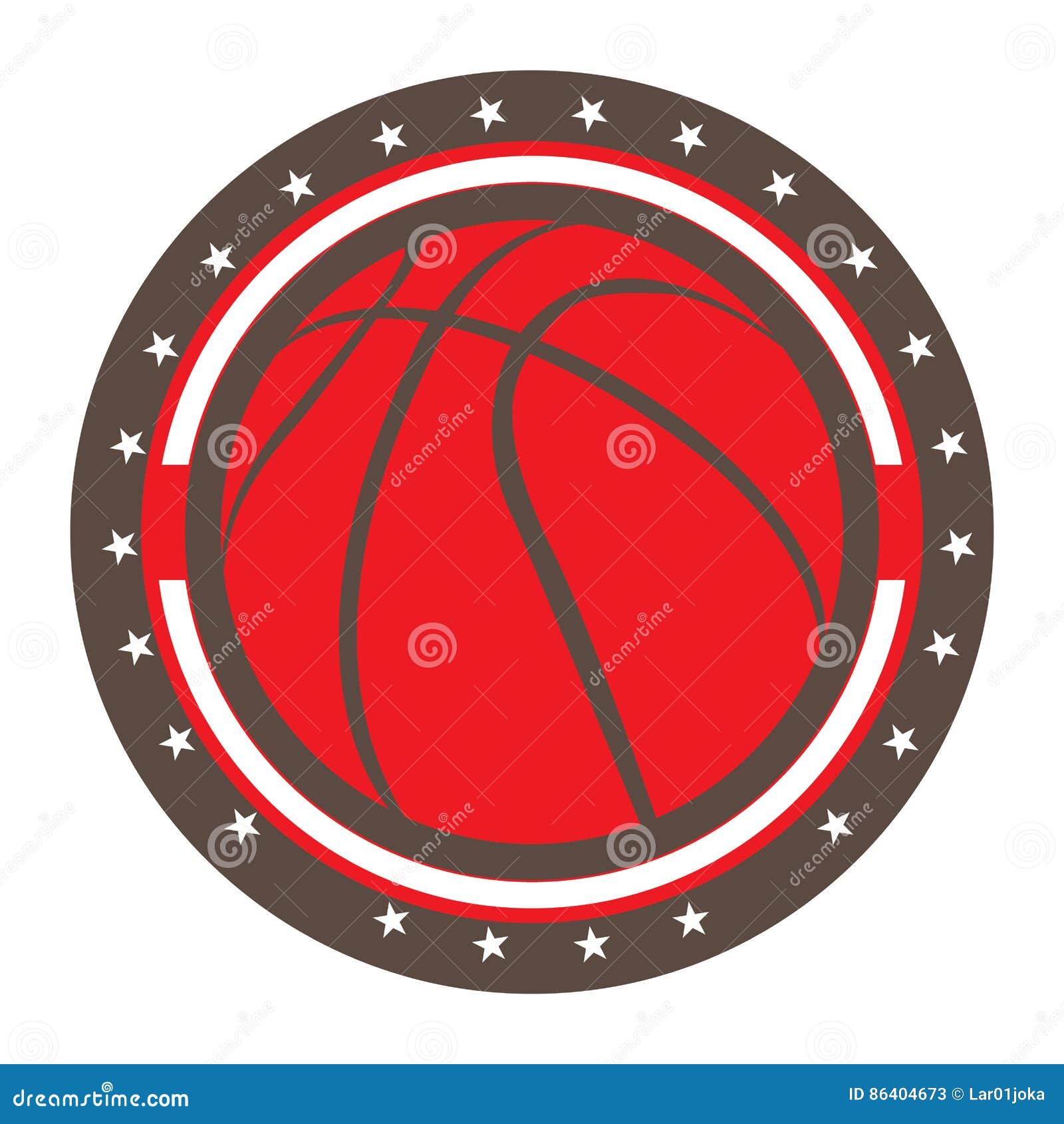 Isolated basketball emblem stock vector. Illustration of championship ...