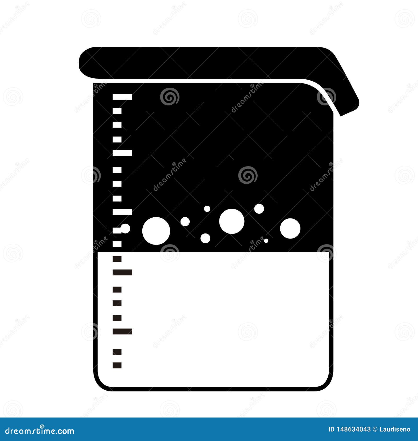 Isolated Beaker Icon on a White Background Stock Vector - Illustration ...