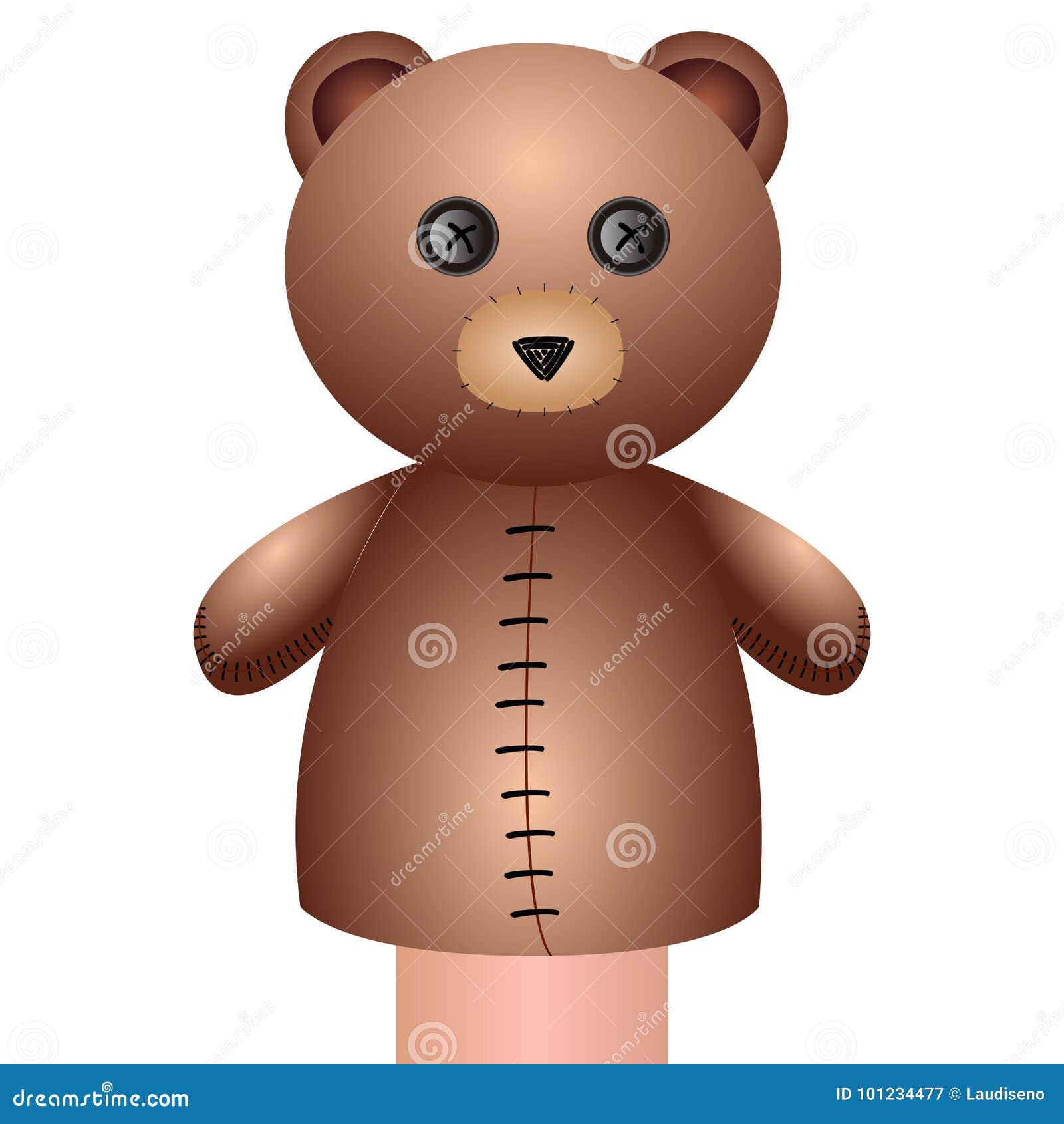 Isolated bear puppet stock vector. Illustration of playful - 101234477