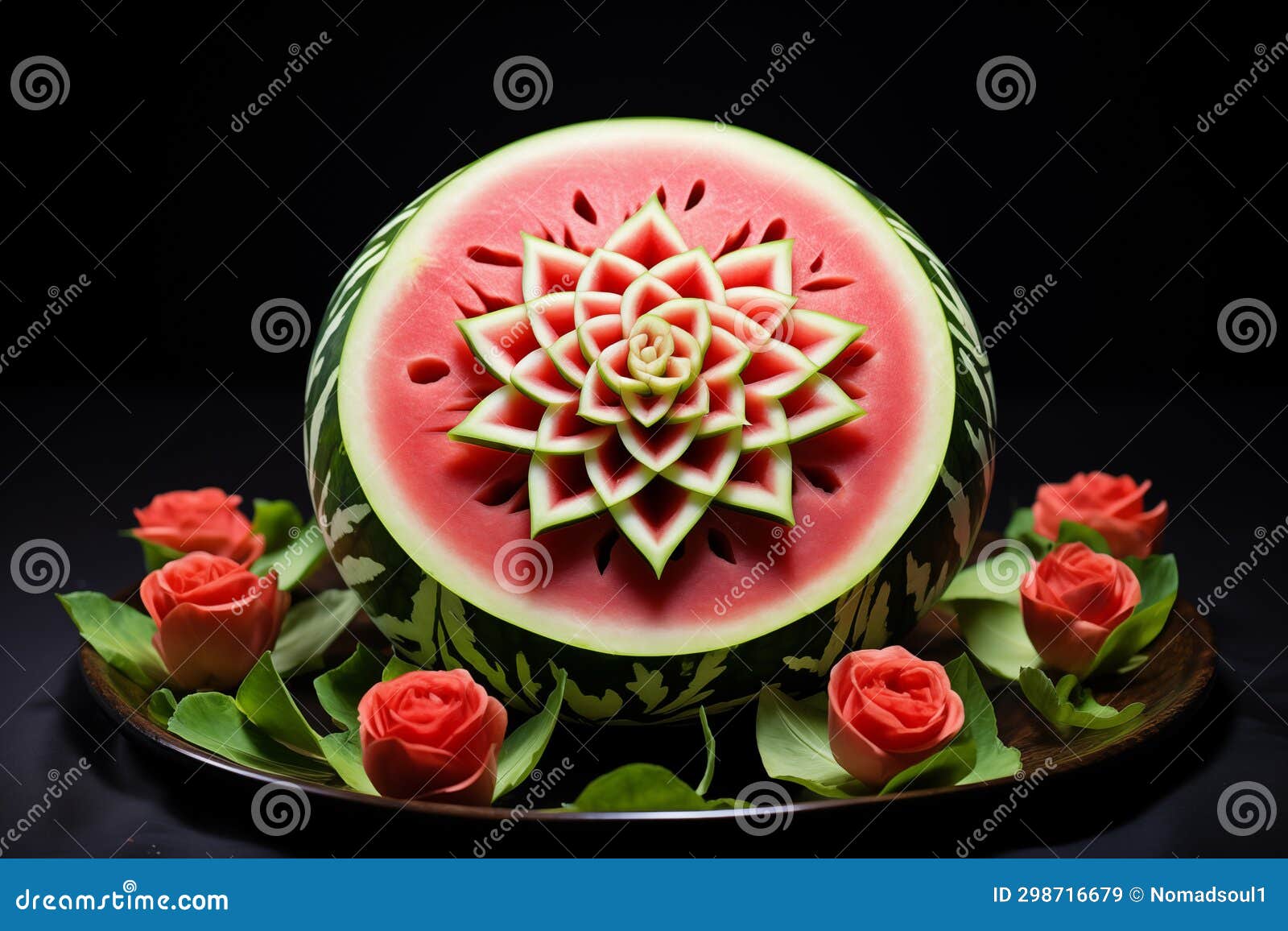 Isolated Beautiful Decorated Watermelon. Generative AI Stock Image ...