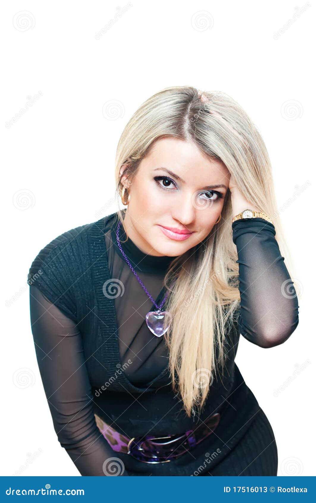 Isolated Beautiful Young Girl Stock Image - Image of indoors, caucasian ...