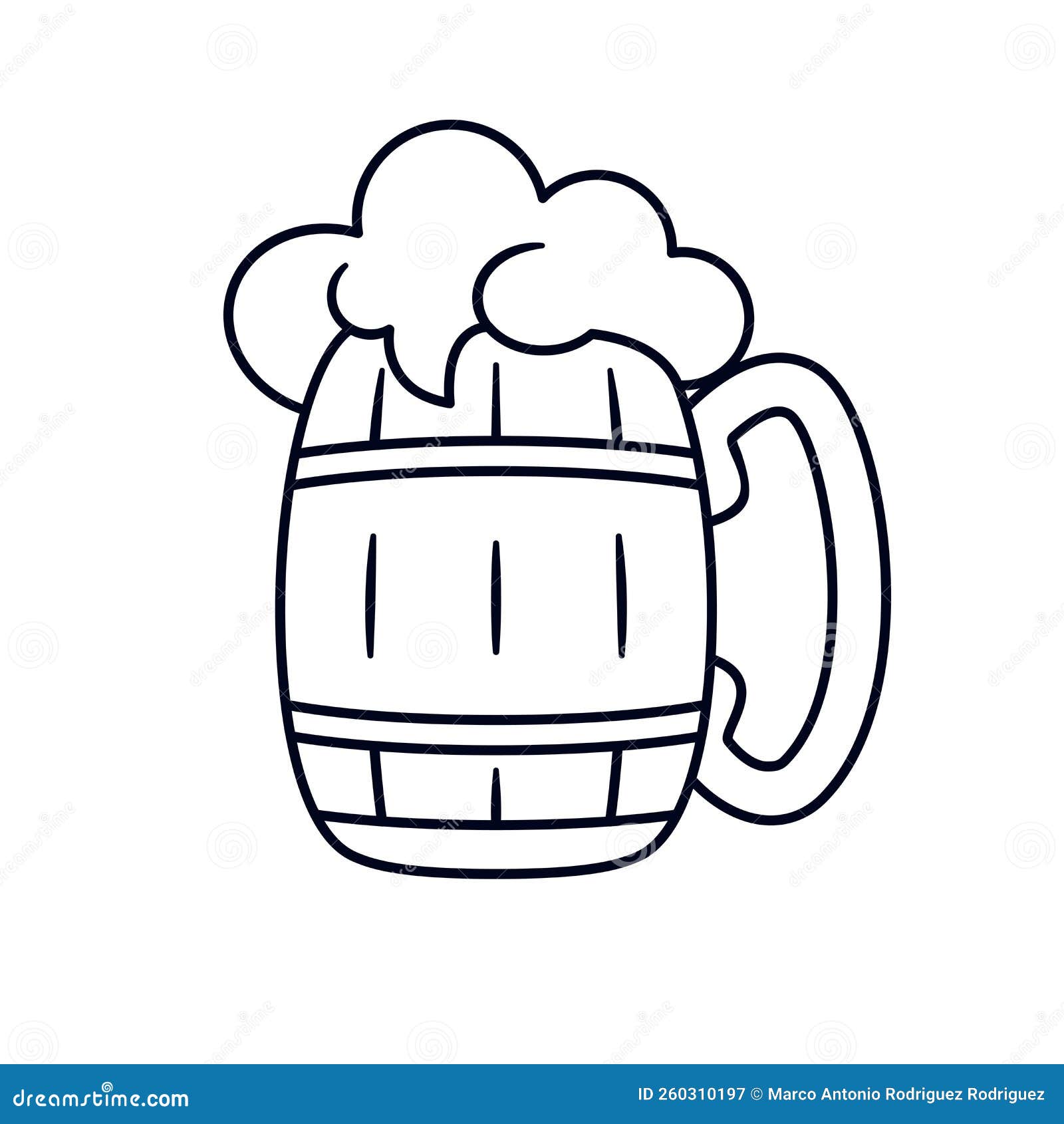 Isolated Beer Draw Oktoberfest Vector Illustration Stock Vector ...