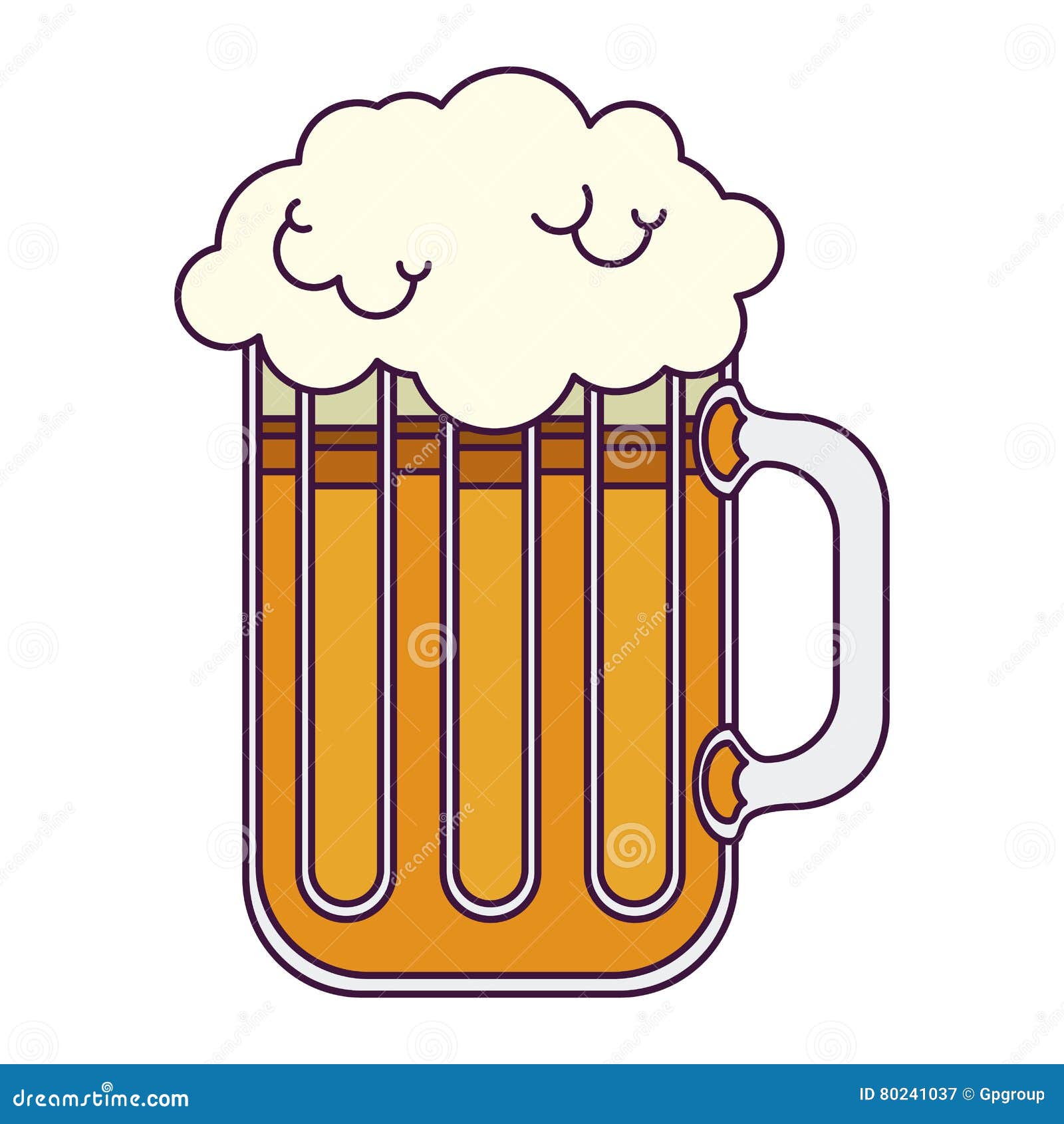 Isolated Beer Glass Design Stock Vector Illustration Of Clipart 80241037