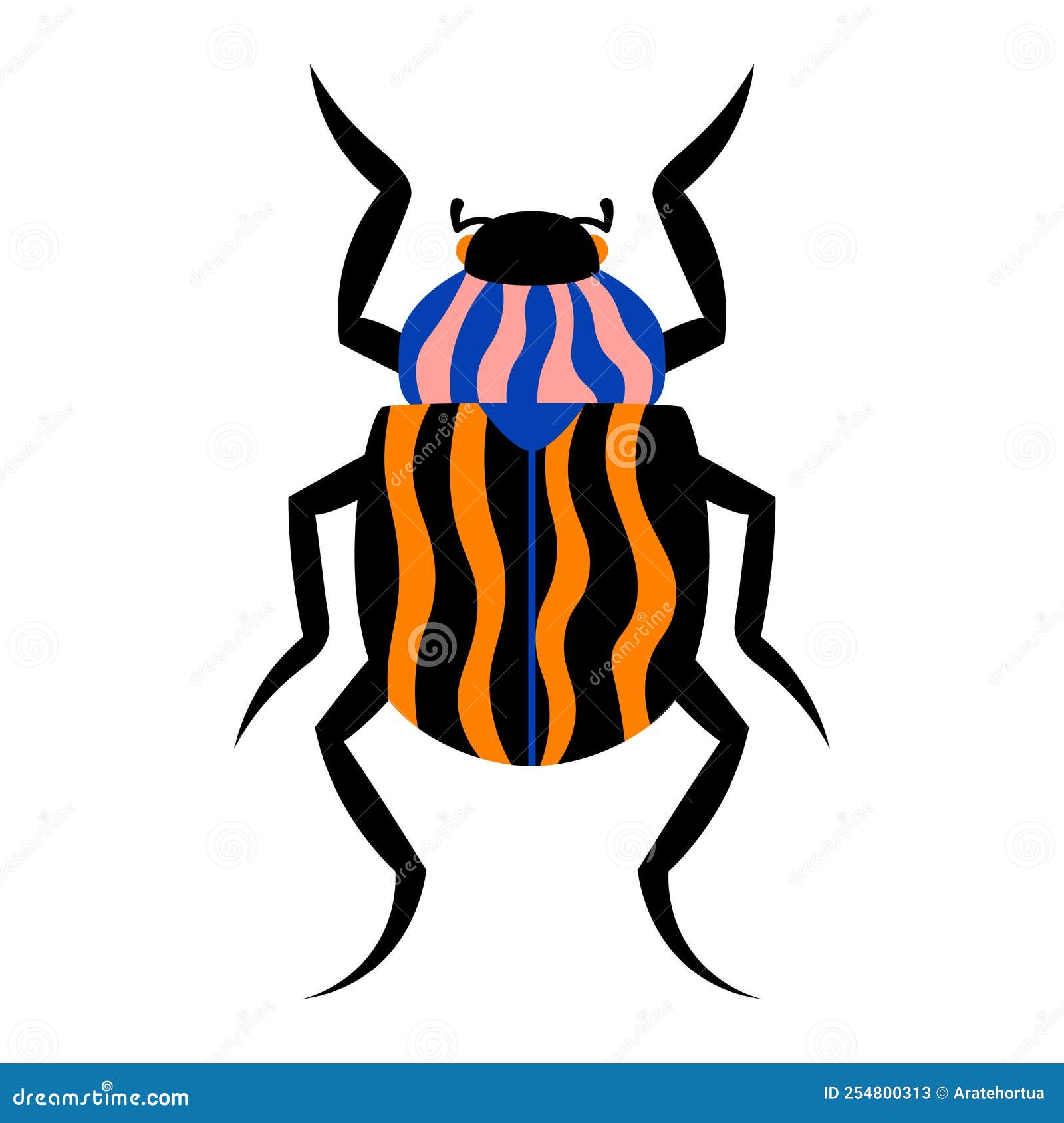 Isolated Beetle Summer Insect Animal Vector Stock Vector - Illustration ...