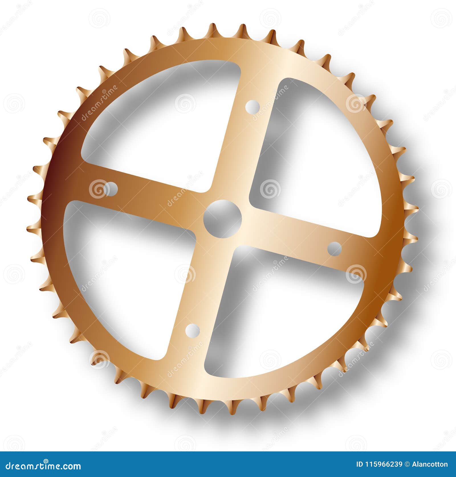 Isolated Bicycle Driving Cog Stock Vector - Illustration of isolated ...