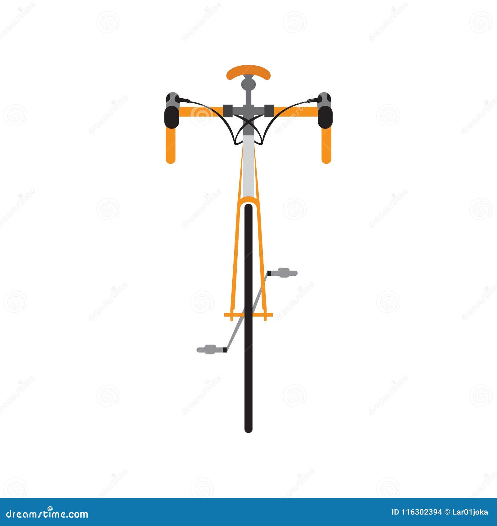 Bicycle front view stock vector. Illustration of sport - 116302394