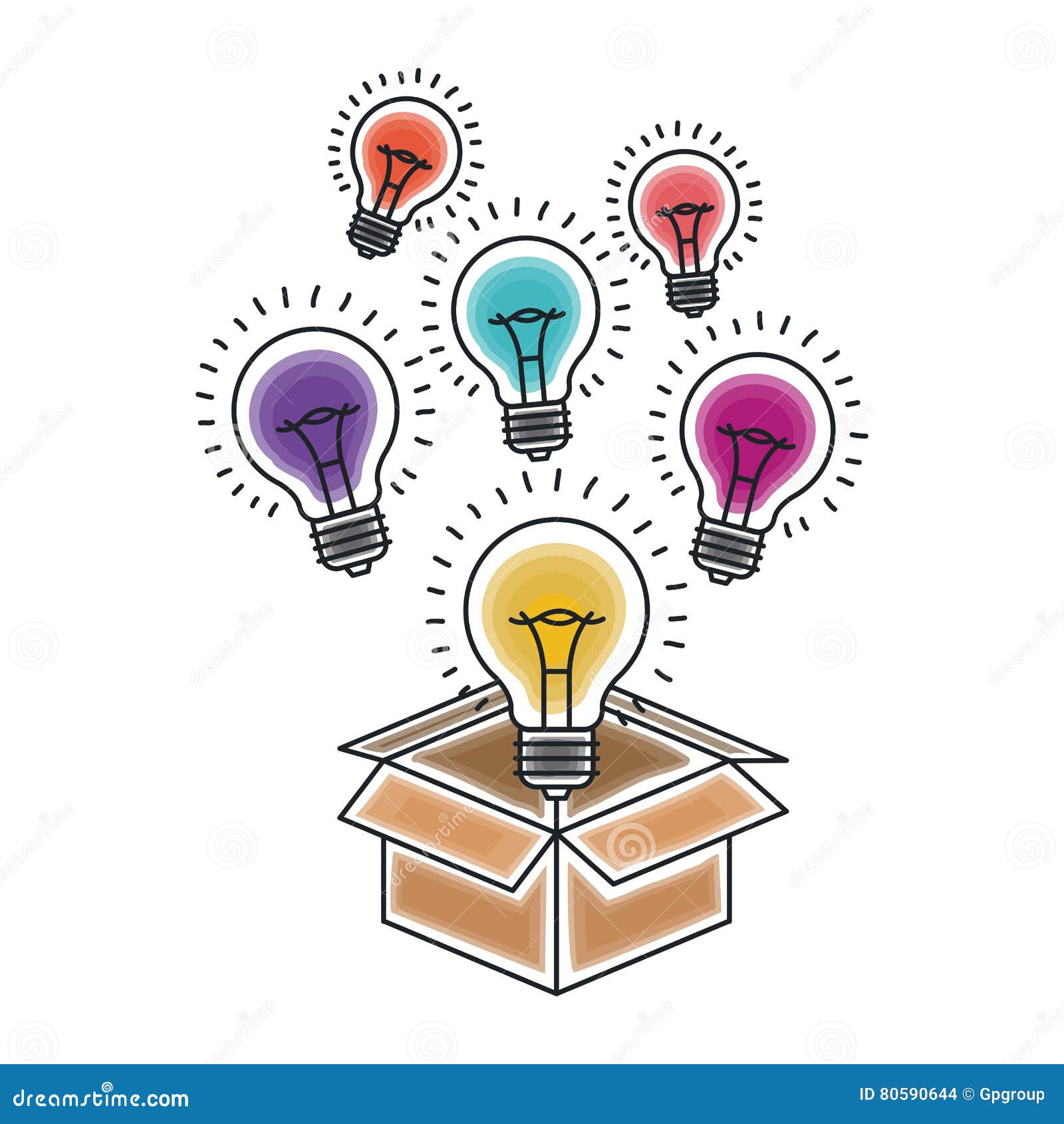 Isolated Big Idea Draw Design Stock Vector - Illustration of innovative ...