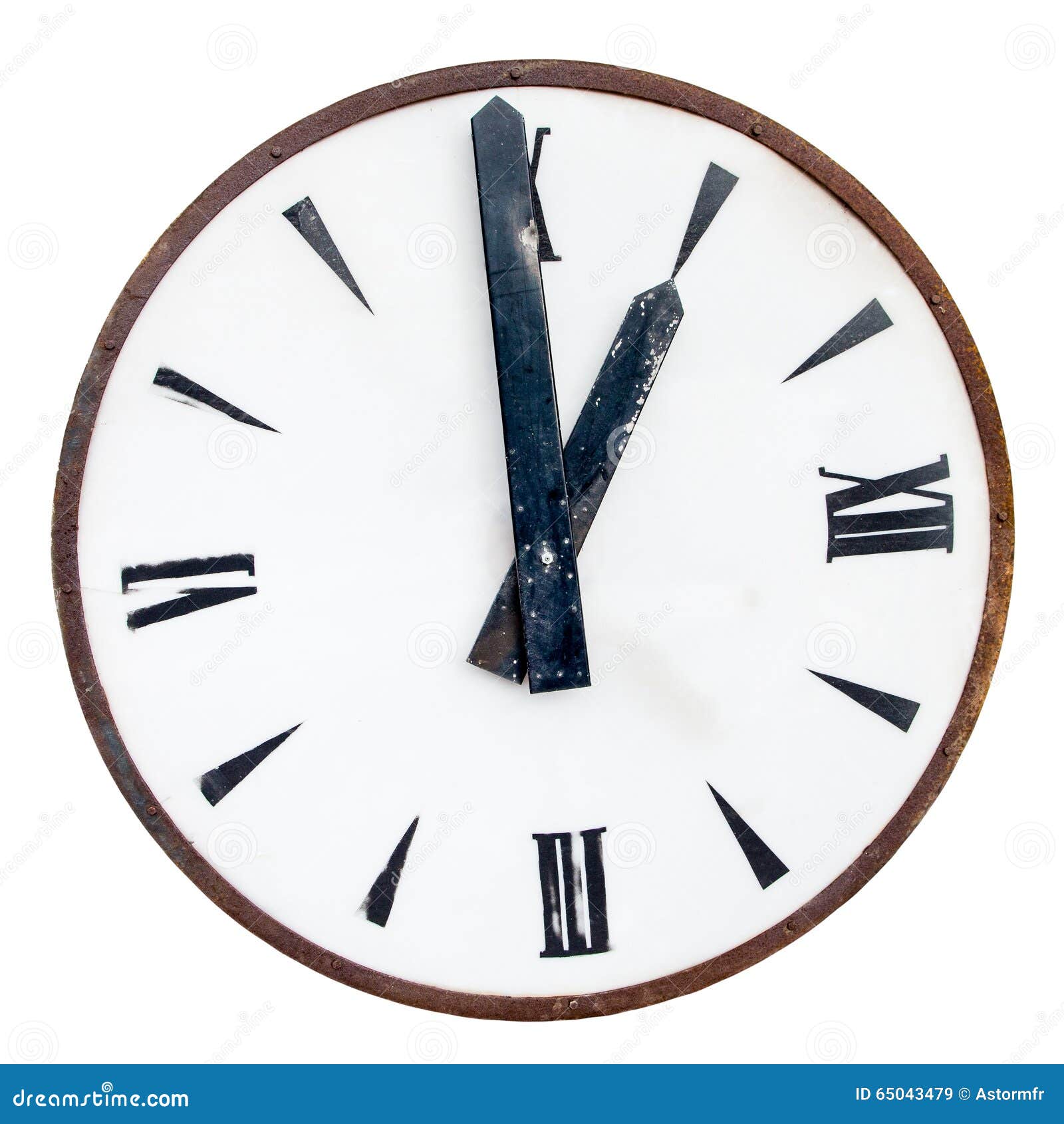 Isolated Big Old clock stock image. Image of local, central - 65043479