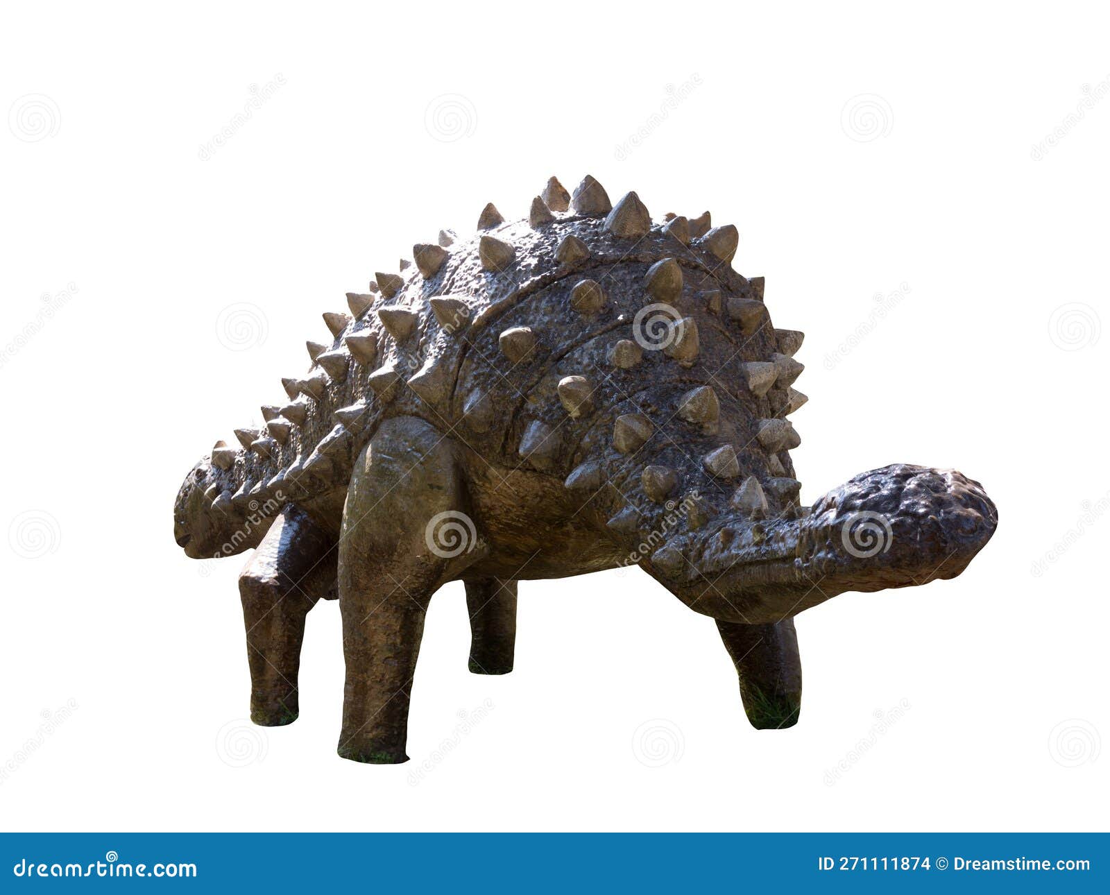 Isolated Big Prehistoric Dinosaur with Strong Armor Stock Photo - Image ...