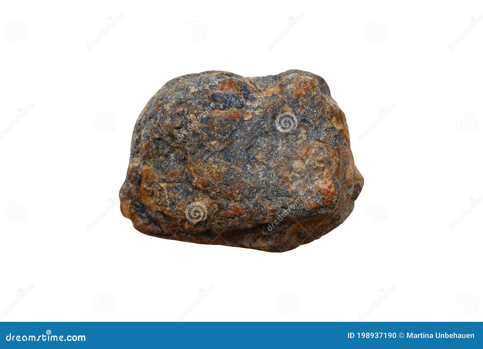 An Isolated Big Red Flintstone Stock Photo - Image of flint, natural ...