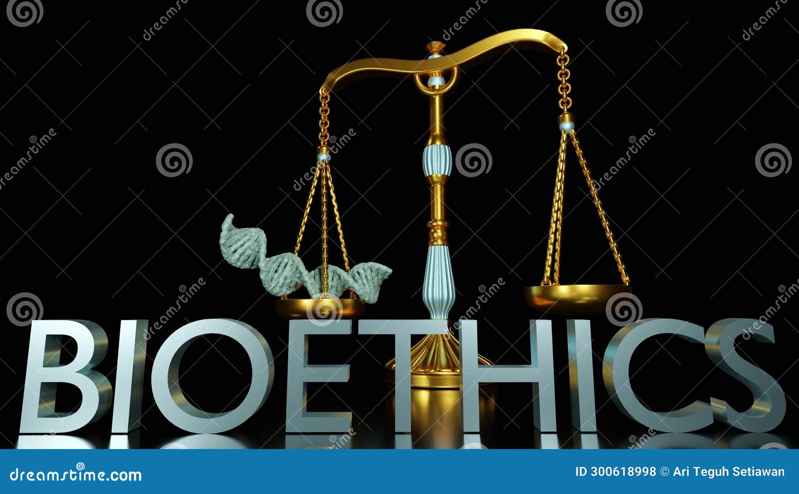 An Isolated Bioethics Concept with a Sense of Scale Stock Illustration ...