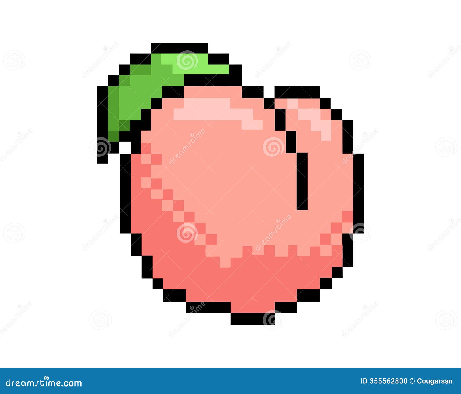 8 Bit Pixel Peach Fruits In Vector | CartoonDealer.com #274255562