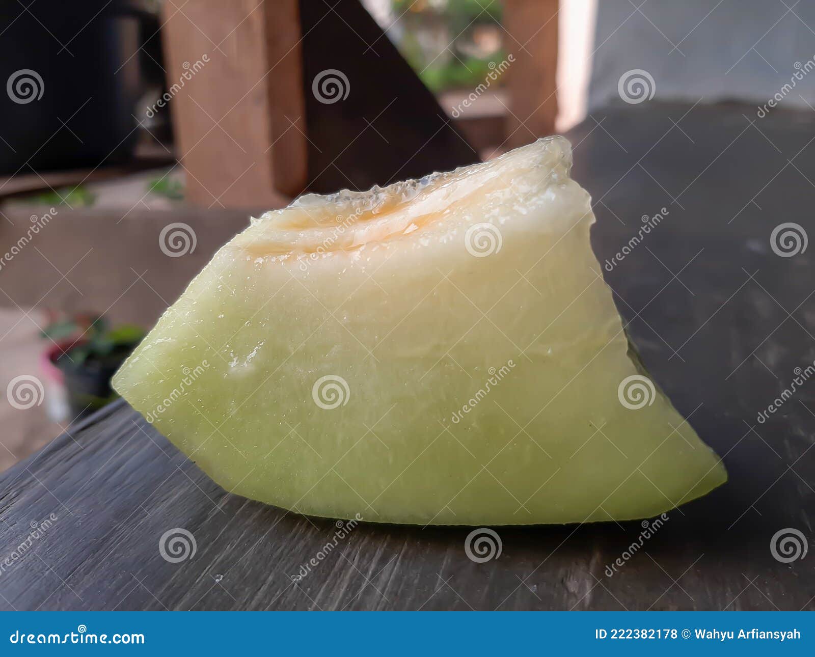 Isolated bitten melon stock photo. Image of healthy - 222382178