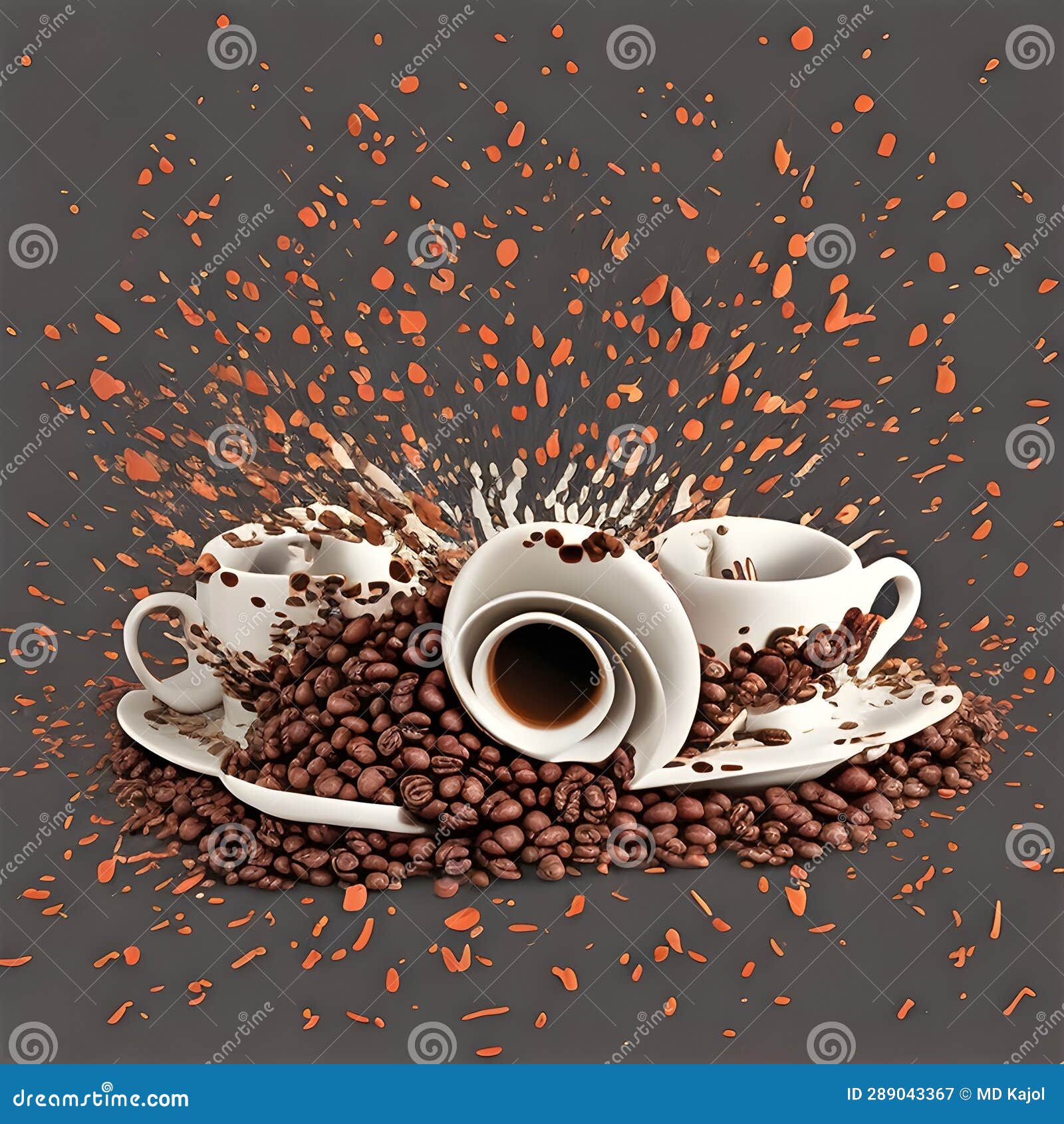 Isolated Black Background Coffee Splash in Cup 4 Stock Image - Image of ...