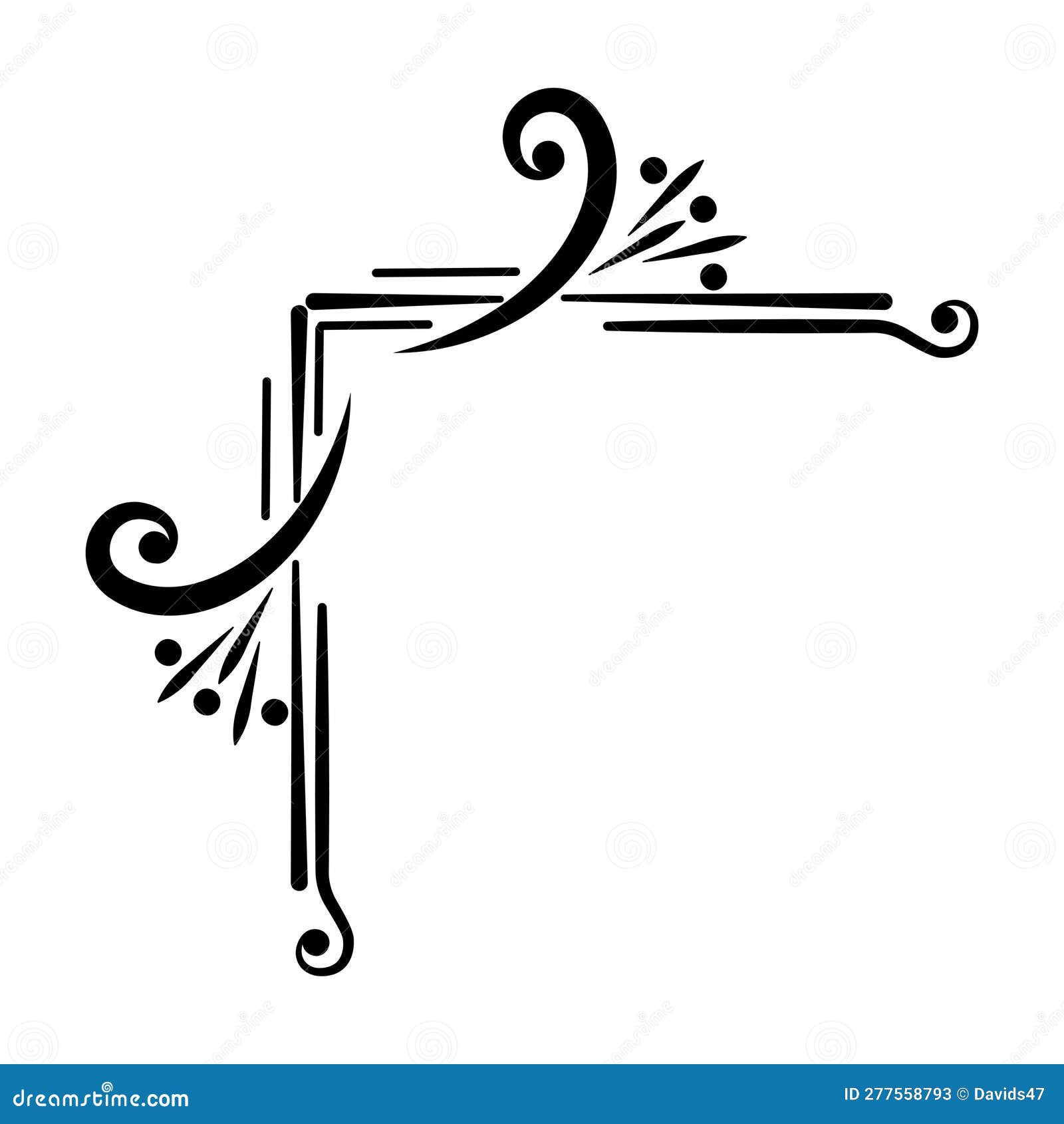Isolated Black Border Arabesque Frame Vector Stock Vector ...
