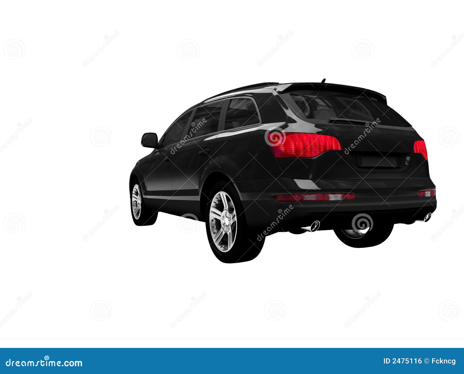 Isolated Black Car Back View Stock Illustration - Illustration of ...