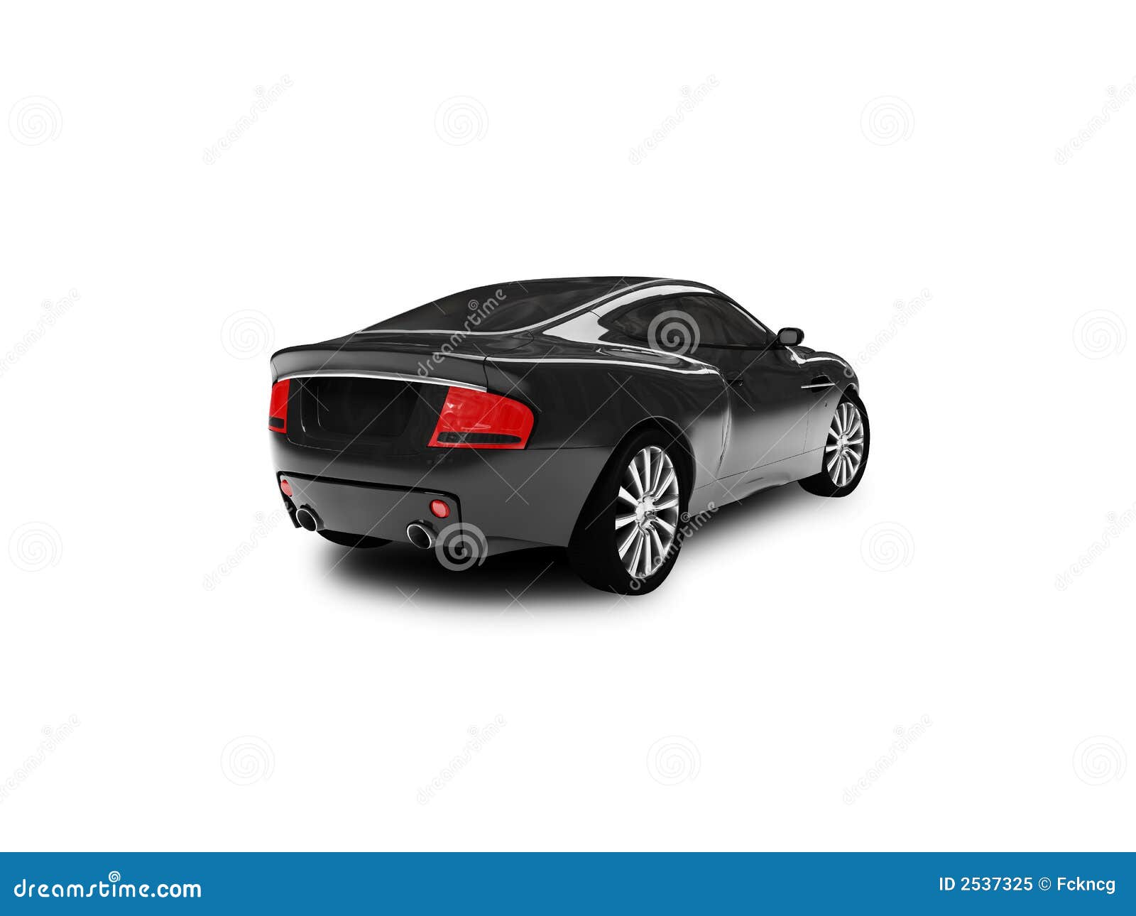 Isolated Black Car Back View Stock Illustration - Illustration of ...