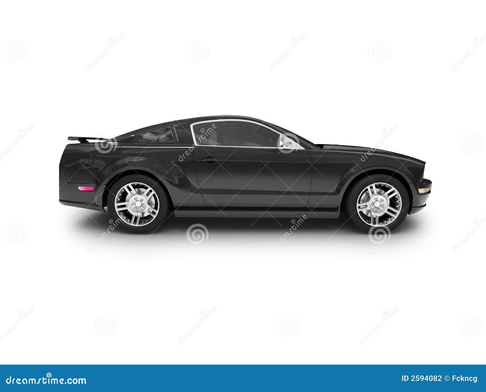 Isolated Black Car Side View Stock Illustration - Illustration of ...